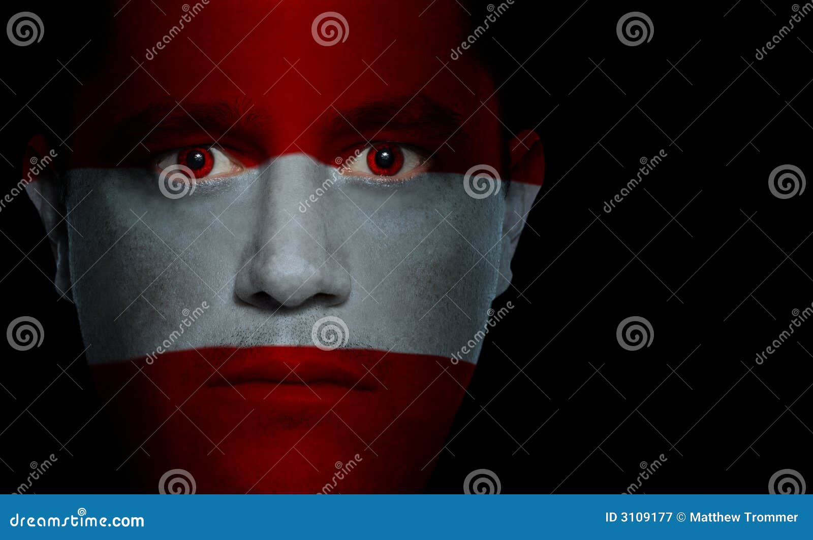 Austrian Flag - Male Face stock image. Image of isolated - 3109177