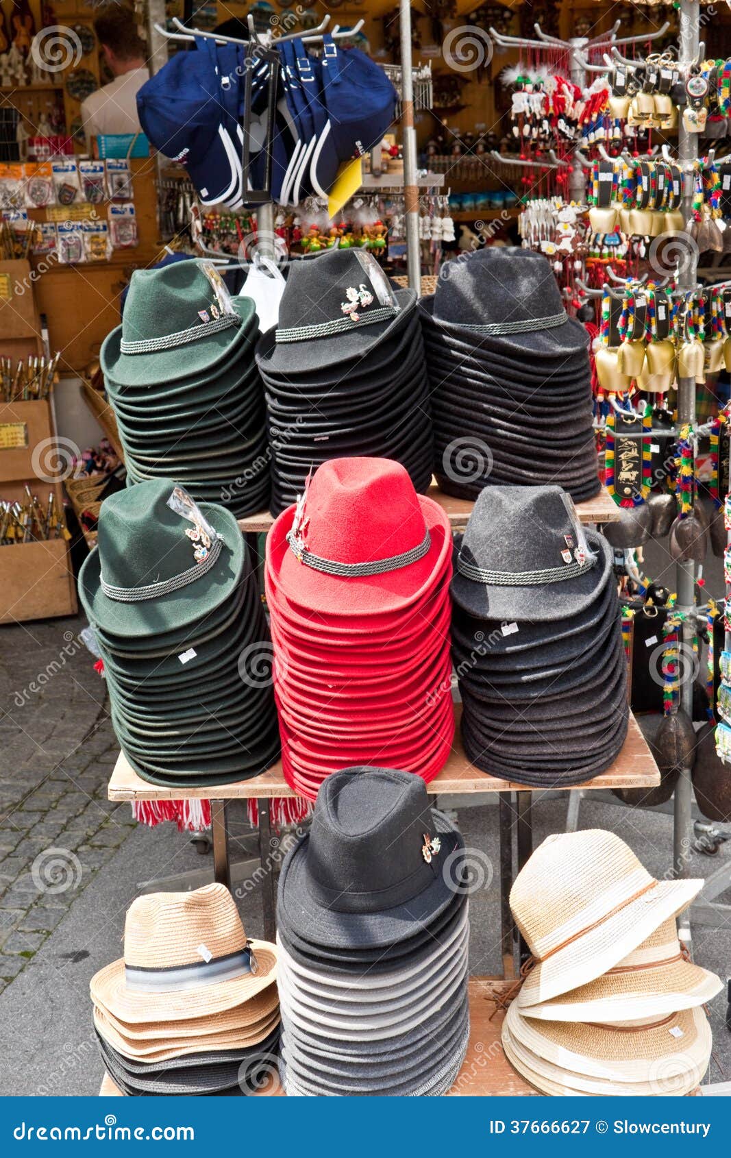 Austrian Hats in a Gift Shop Editorial Photography - Image of hunting ...