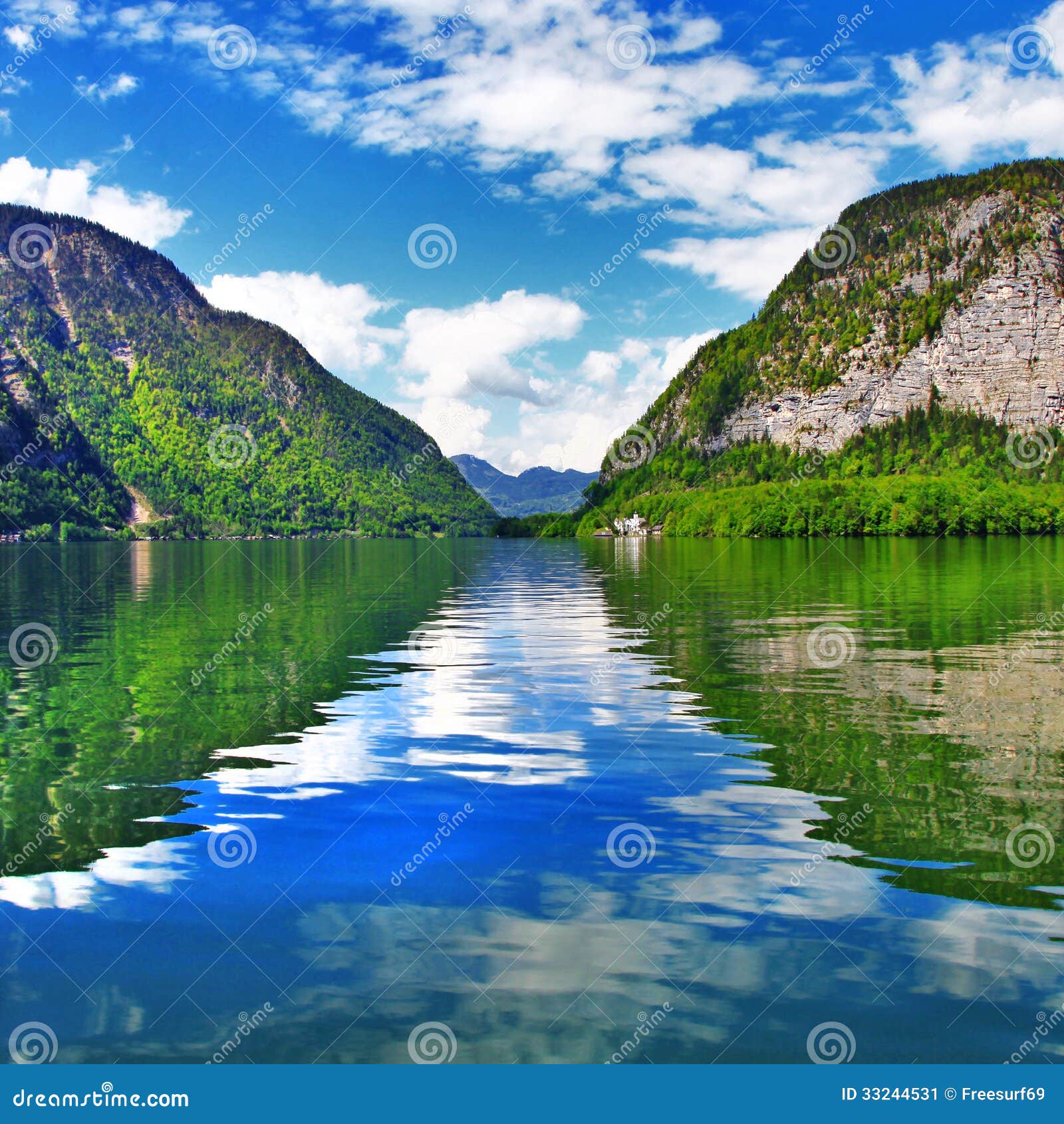 Austrian lakes stock image. Image of glacier, green, austria - 33244531