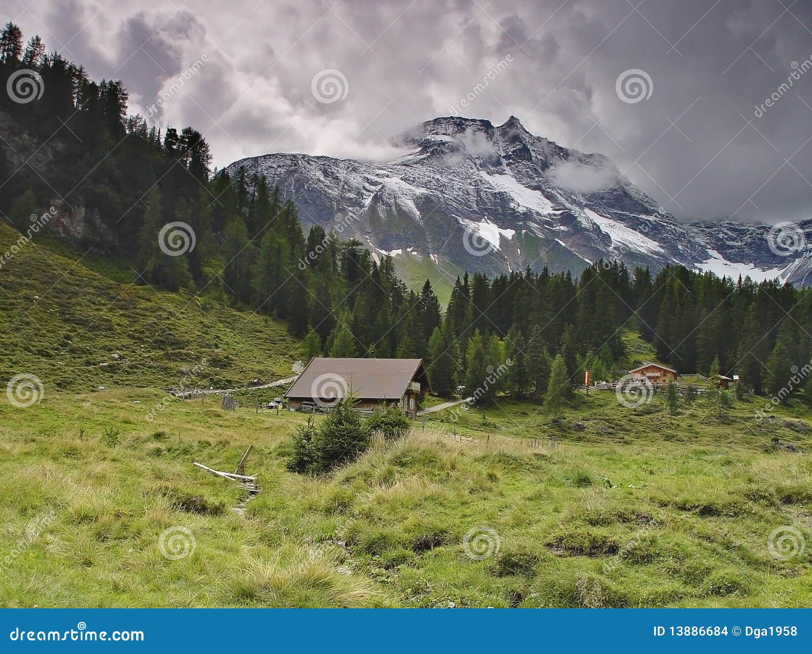 An Austrian landscape stock photo. Image of green, mountain - 13886684