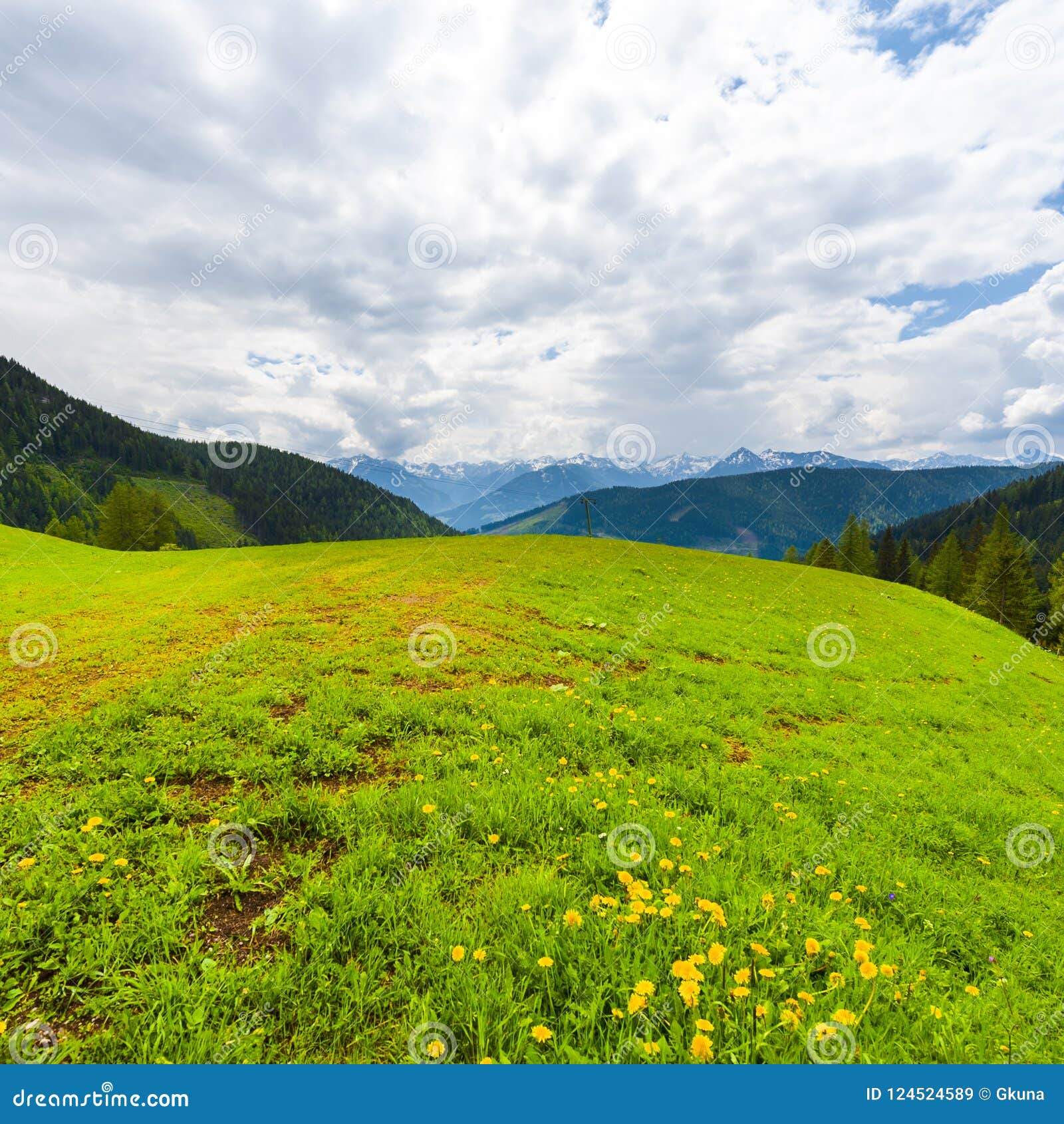 Austrian landscape stock image. Image of green, road - 124524589
