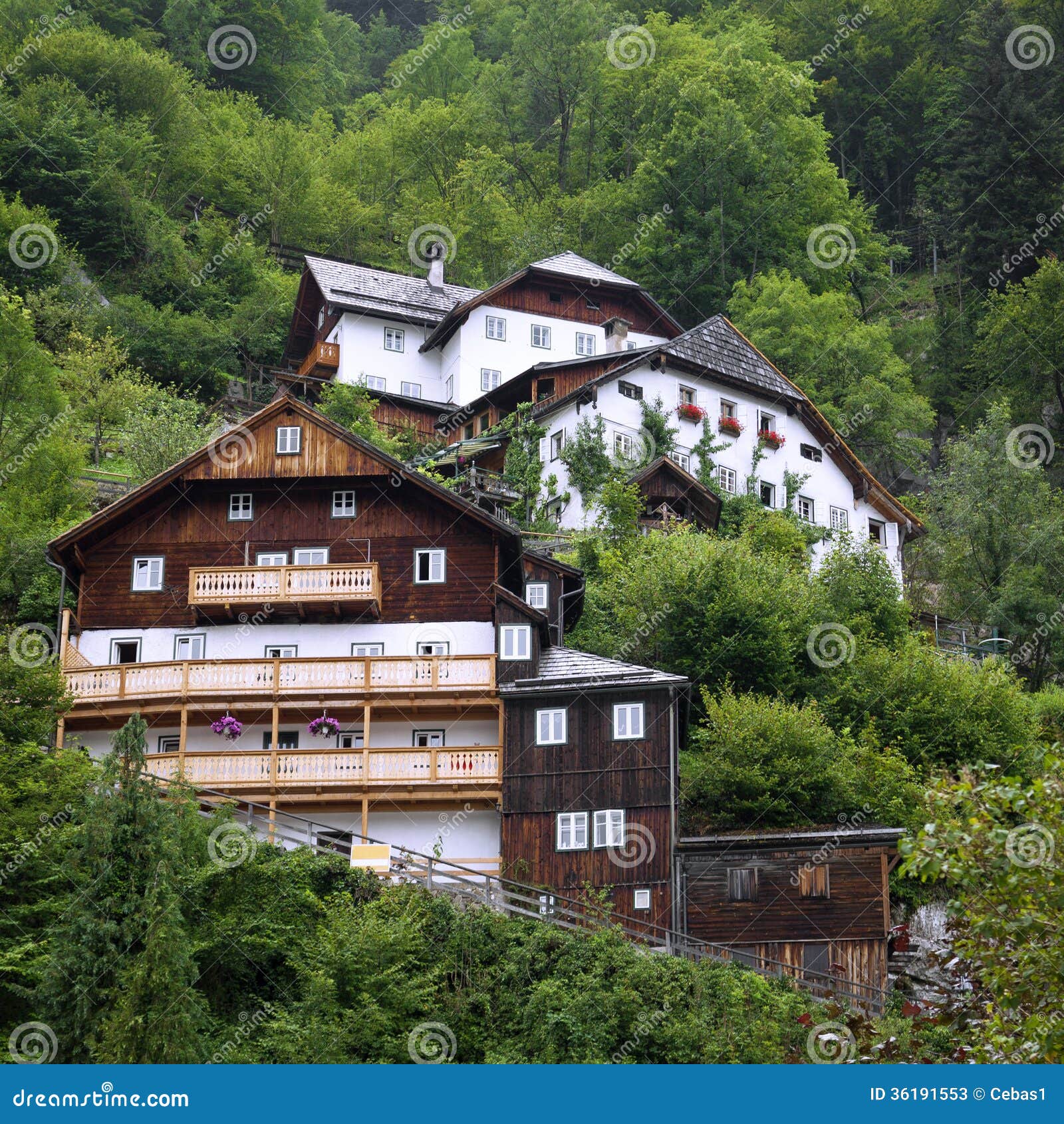 Austrian landscape stock image. Image of slope, residential - 36191553