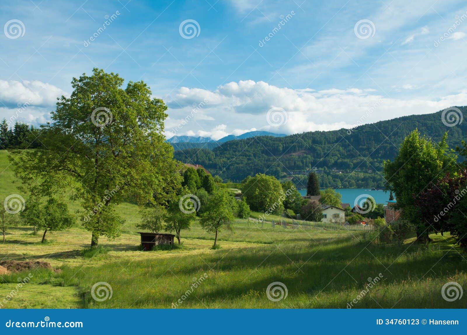 Austrian landscape stock image. Image of water, clear - 34760123