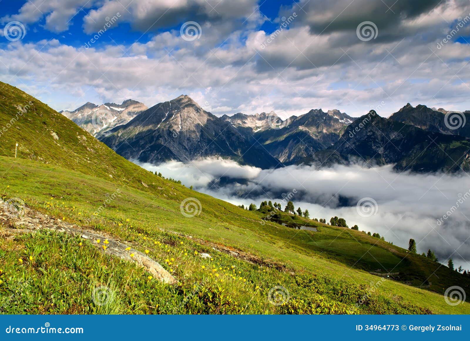 Austrian mountains stock image. Image of sunshine, nature - 34964773