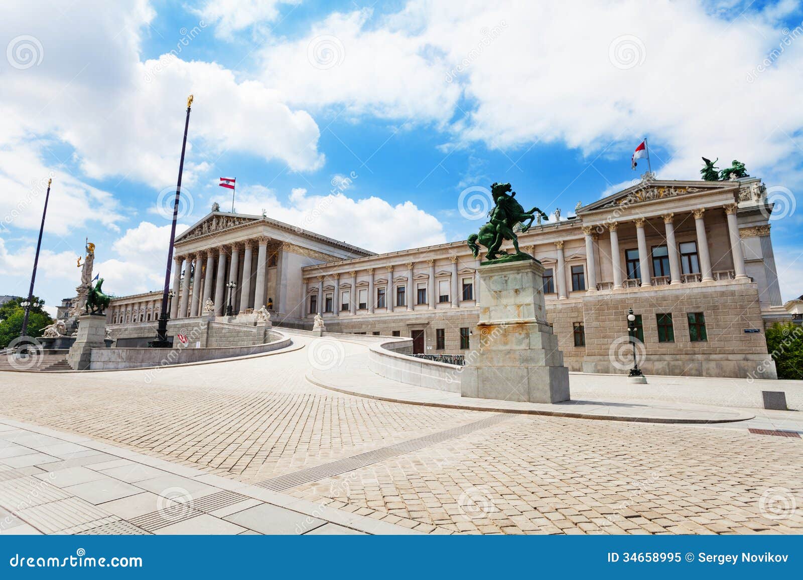 Austrian Parliament Building Stock Image - Image of parlament, palace ...