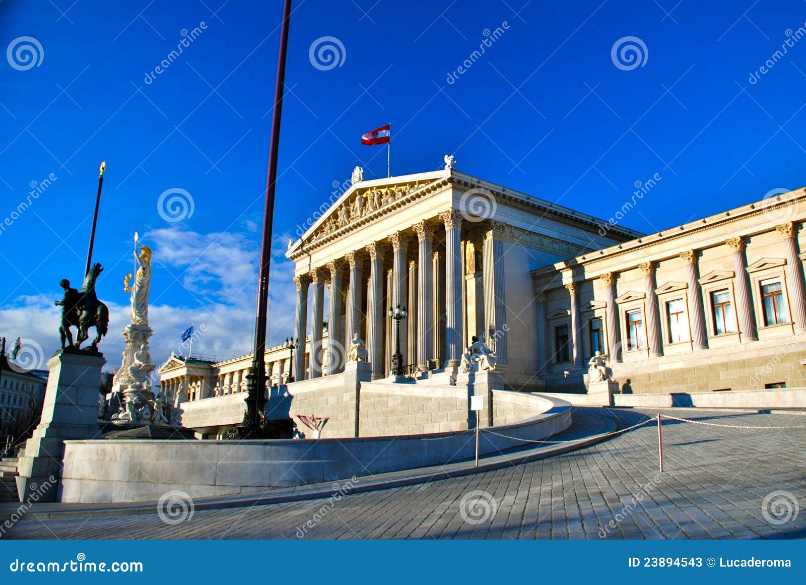 Austrian Parliament Building, Vienna Stock Image - Image of government ...