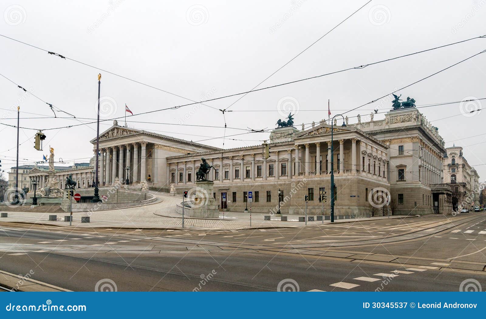 Austrian Parliament Building - Vienna Stock Image - Image of palace ...