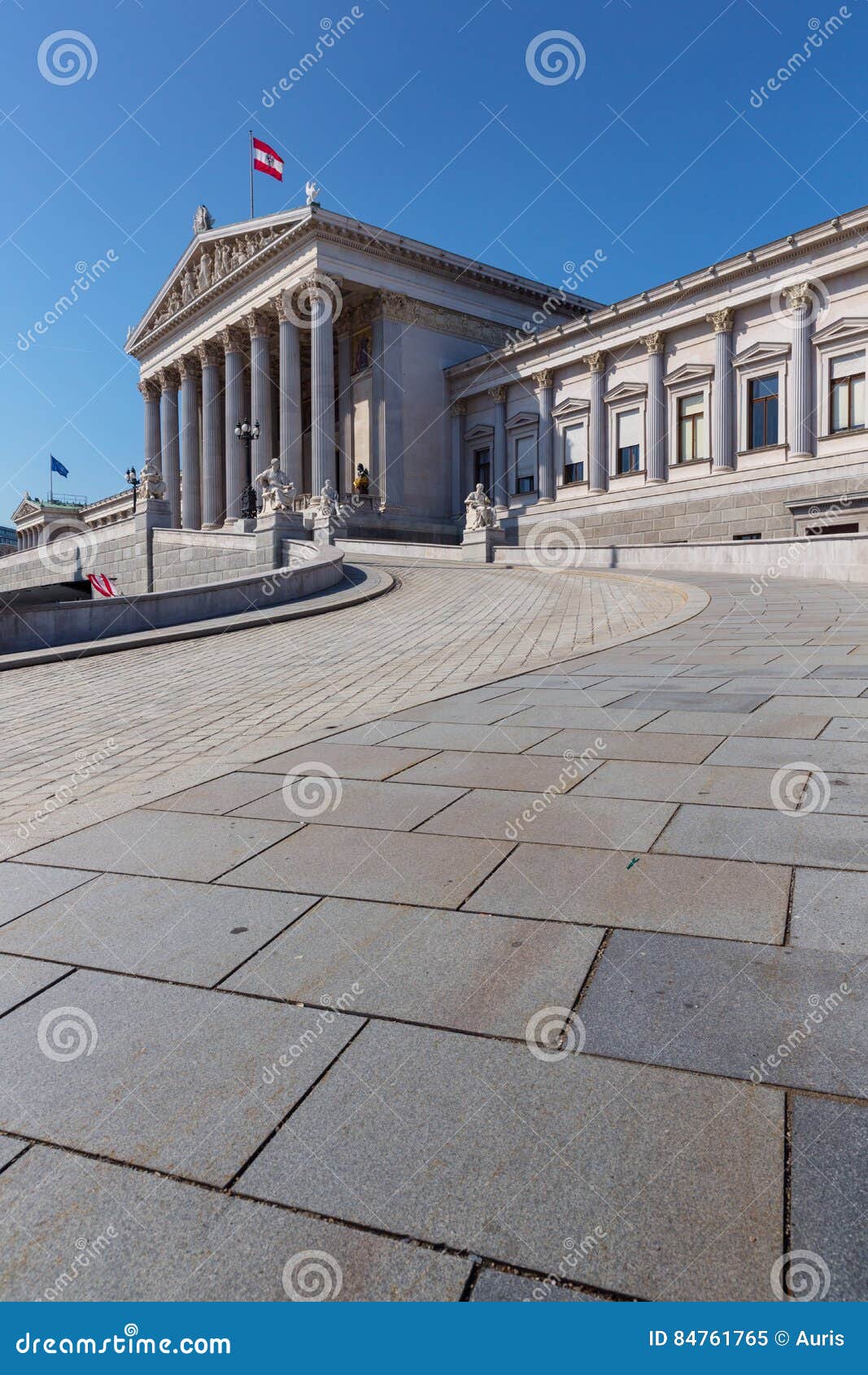 Austrian Parliament Building, Vienna, Austria Stock Image - Image of ...