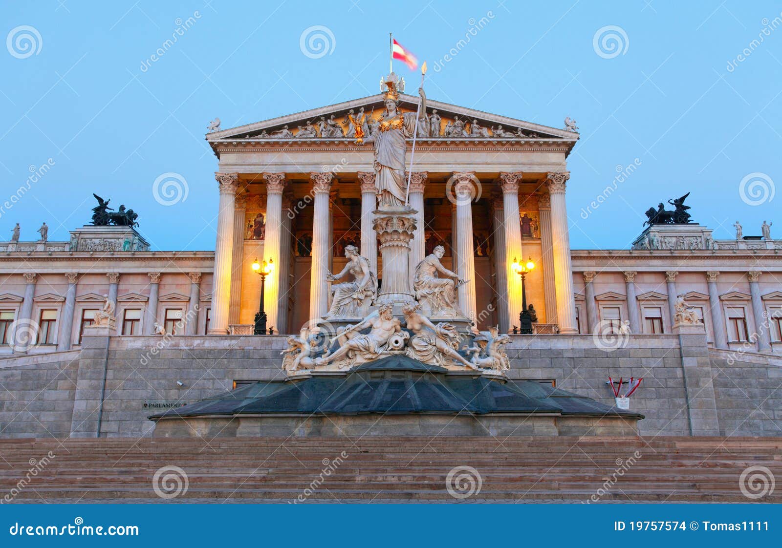 Austrian Parliament in Vienna Stock Photo - Image of building, palace ...