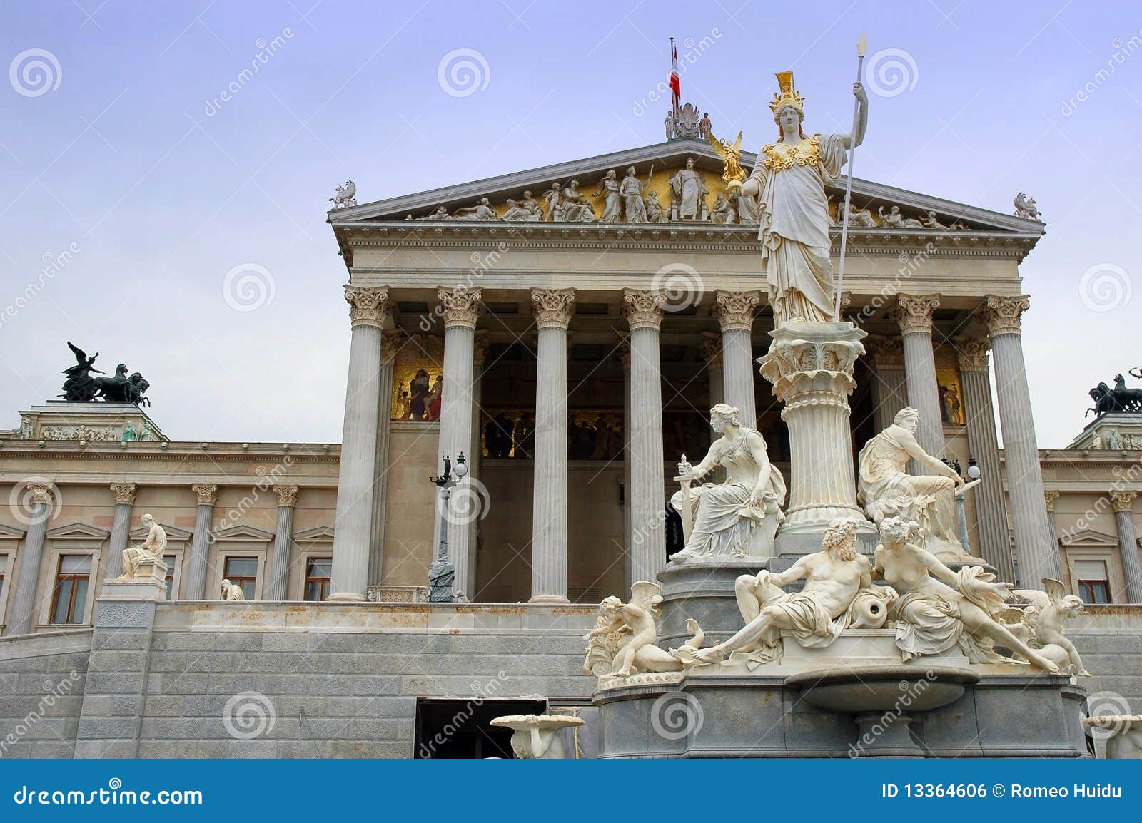 Austrian Parliament, Vienna, is a Sight at the Rin Stock Photo - Image ...