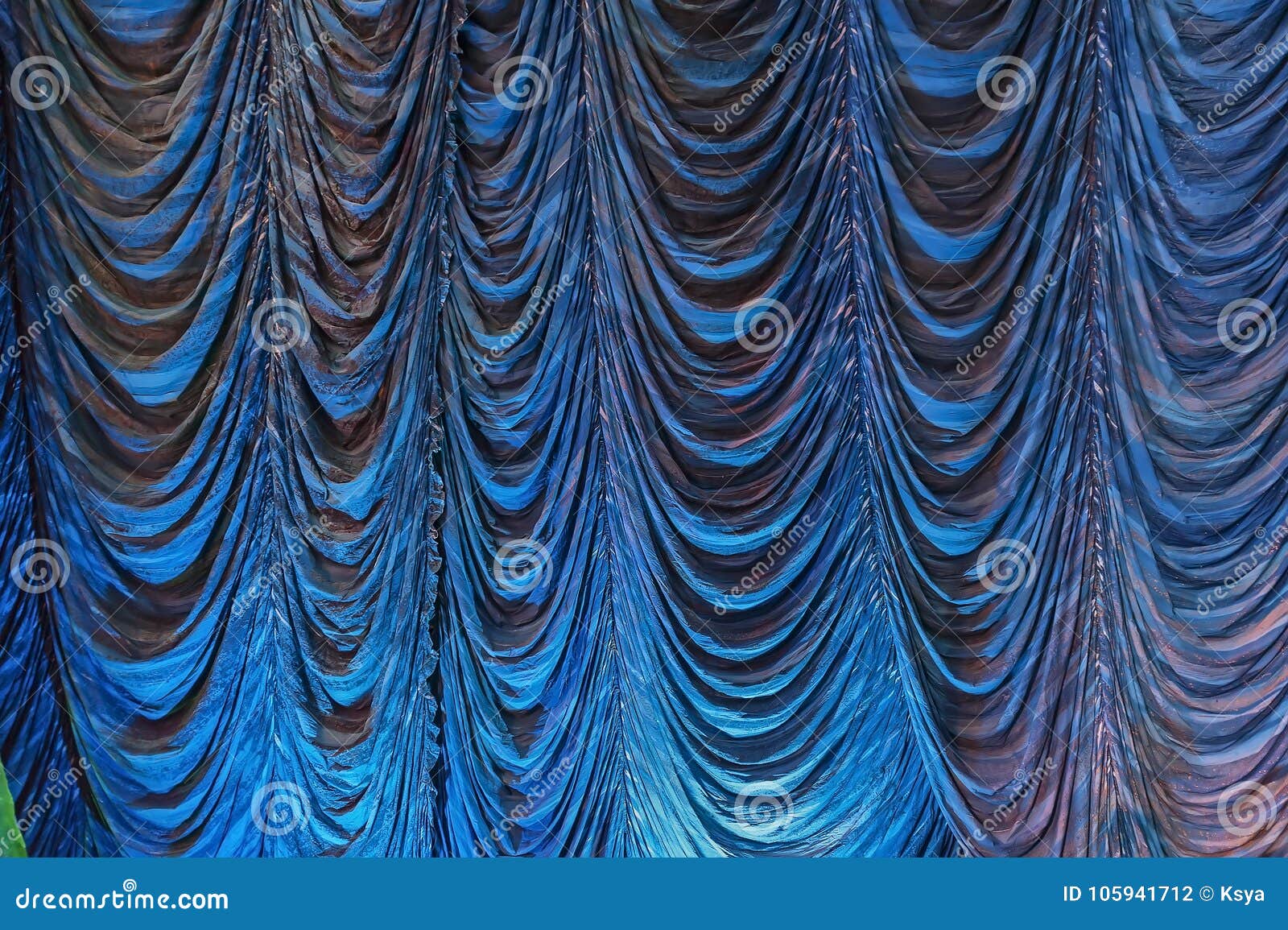 Austrian Pleated Main Front Stage Curtain Stock Photo - Image of ...