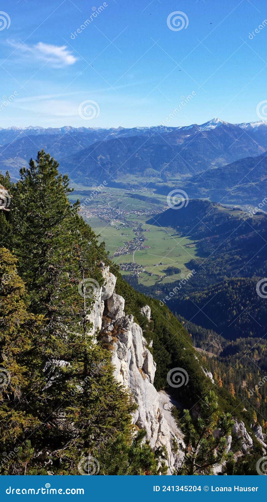 Austrian Valley and Alps in Styria Stock Photo - Image of summit ...