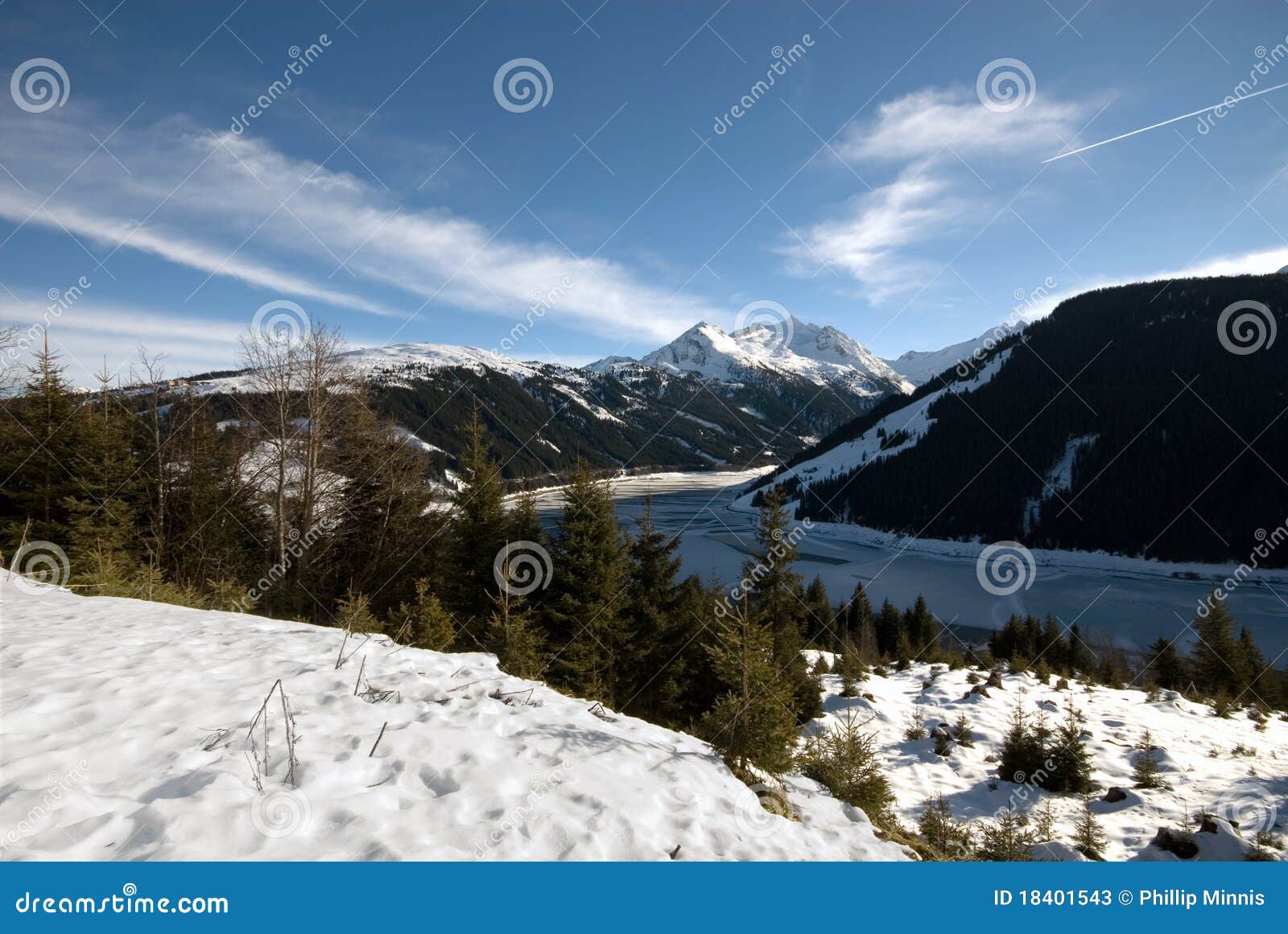 An Austrian Winter Scene stock image. Image of evergreen - 18401543