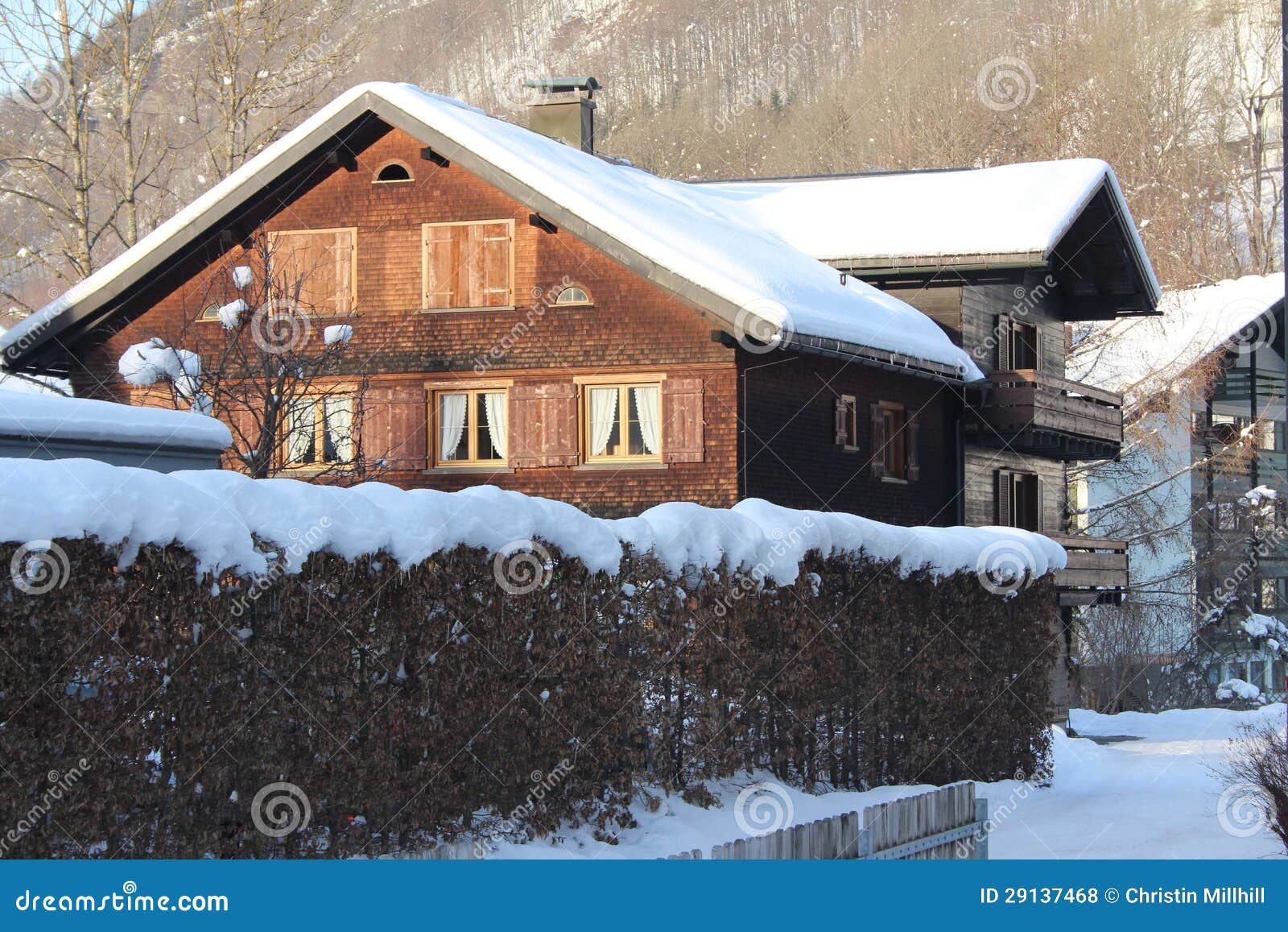 Austrian Wood House stock photo. Image of wooden, mountain - 29137468