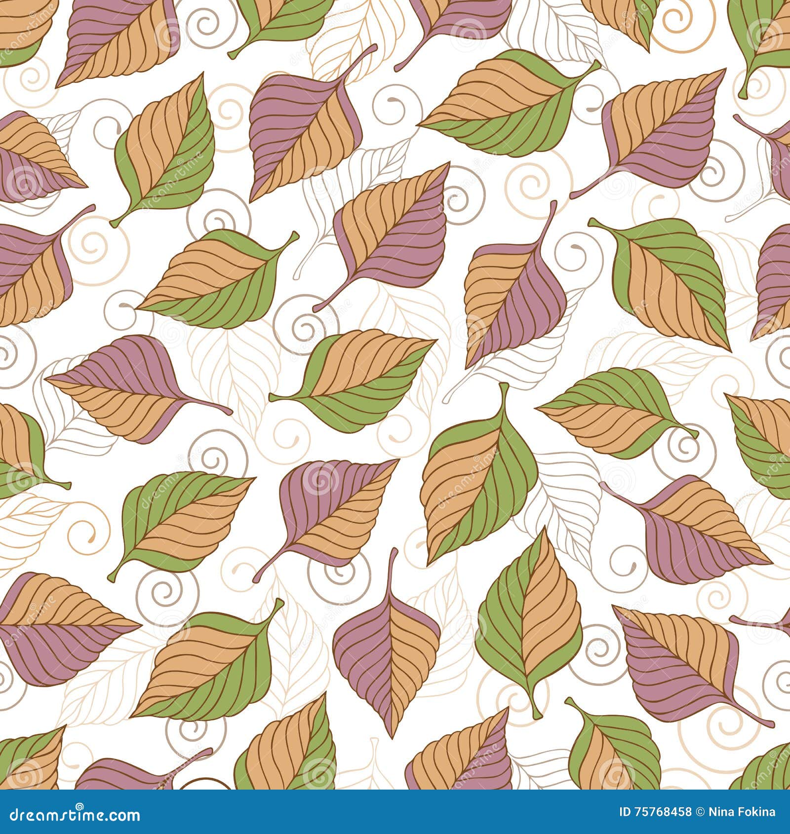 Aut leaves collect-02 stock vector. Illustration of green - 75768458