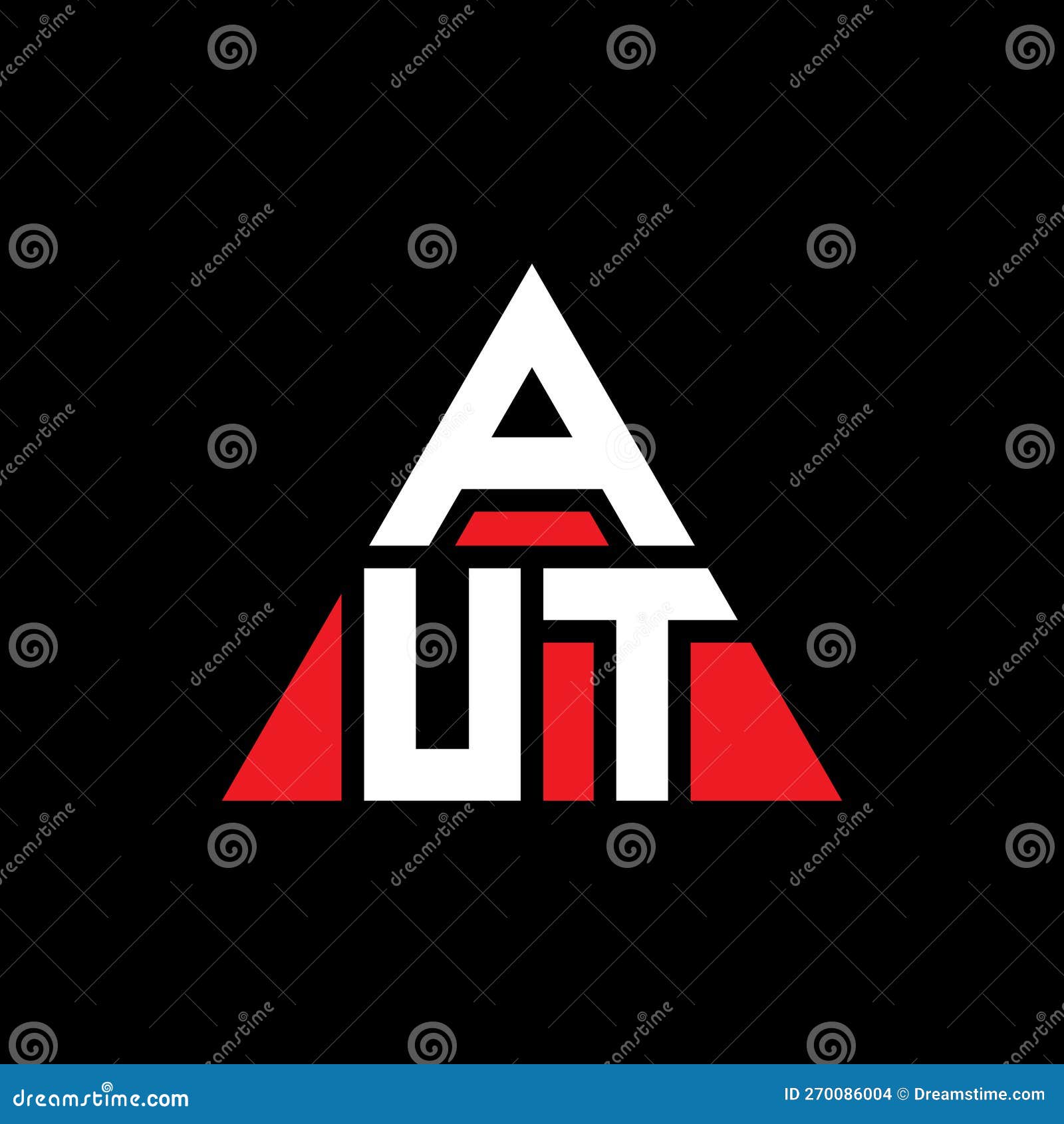 AUT Triangle Letter Logo Design with Triangle Shape. AUT Triangle Logo ...