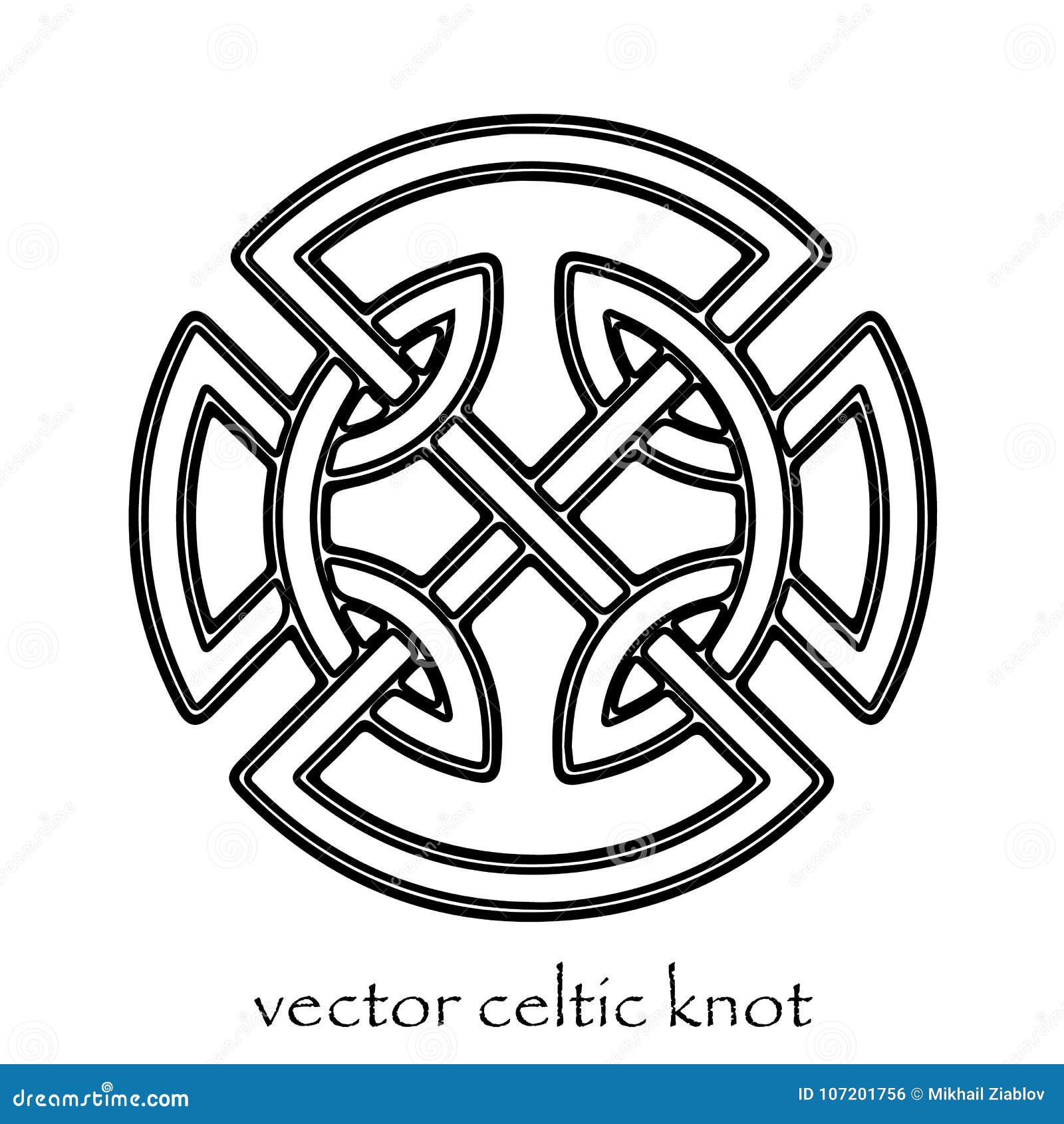 Authentic Black-white Vector Celtic Knot. | CartoonDealer.com #107201737