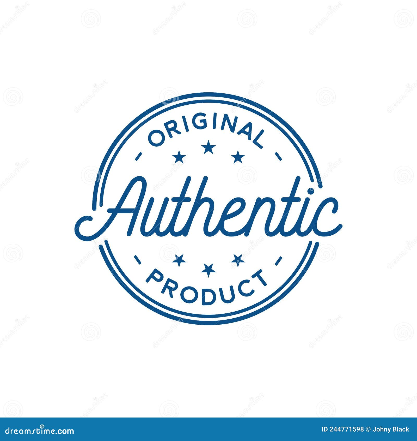 Original Authentic Product Stamp Logo Design. Stock Vector ...