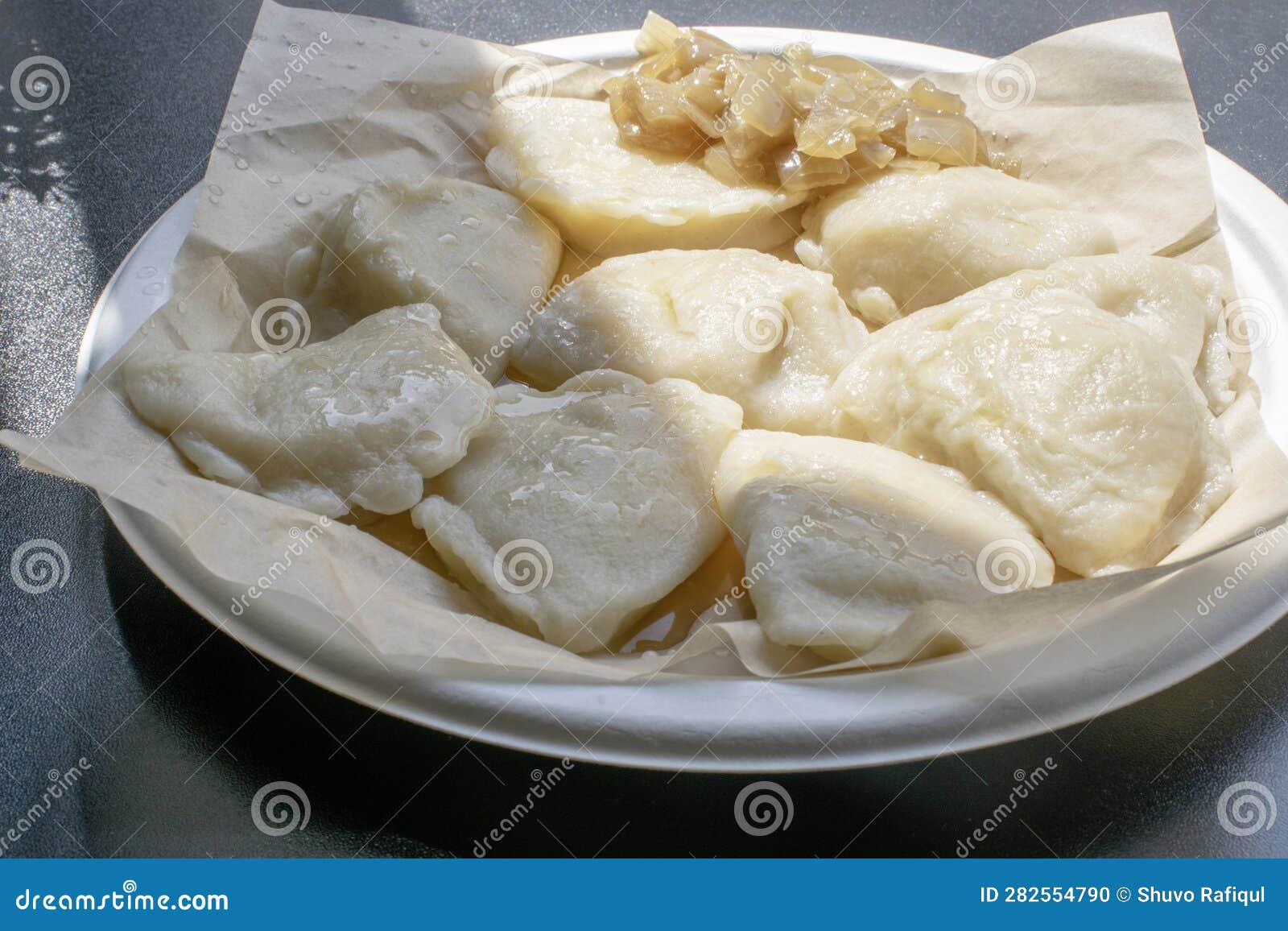 Authentic Boiled Delicious Polish Pierogi Stock Photo - Image of ...