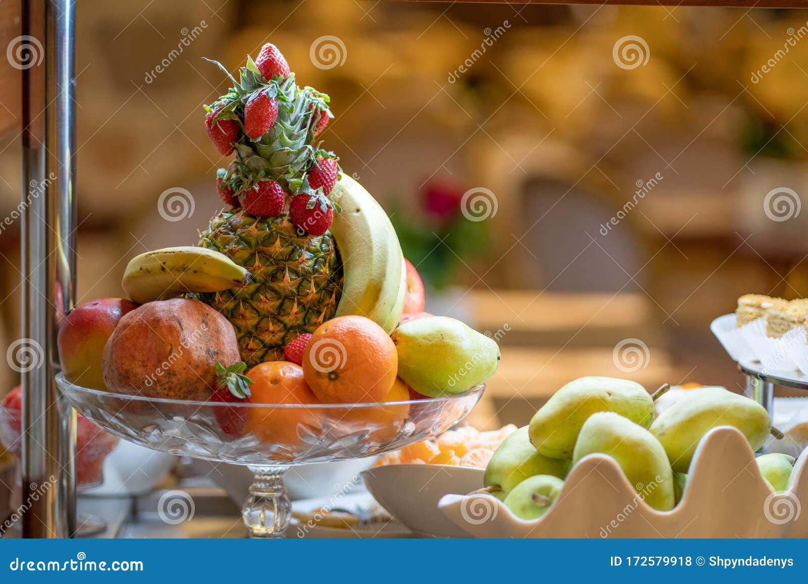 Authentic Buffet, Assorted Fresh Fruits, Berries and Citrus Stock Photo ...