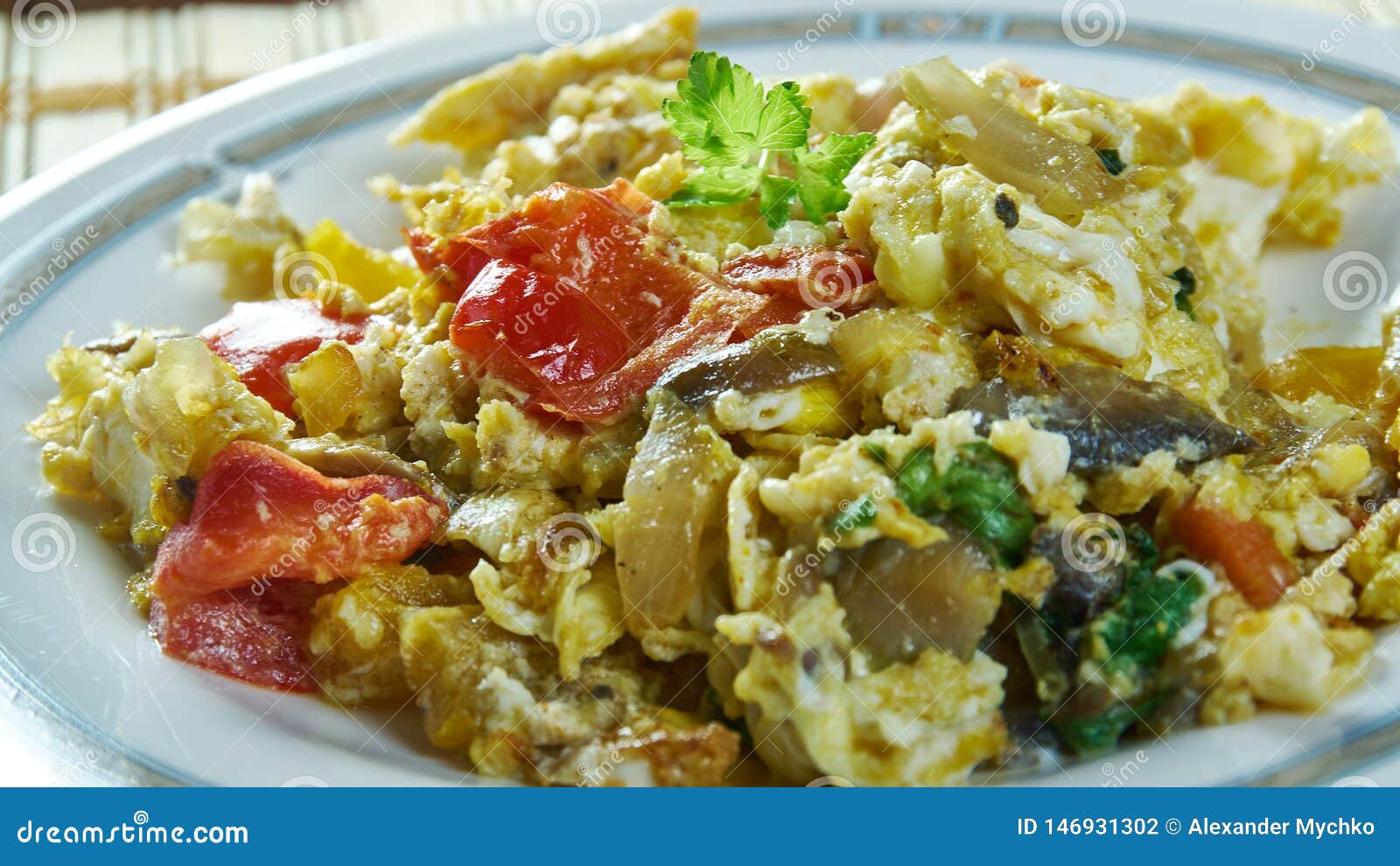 Authentic Bulgarian Mish Mash Stock Photo - Image of cheese, fried ...