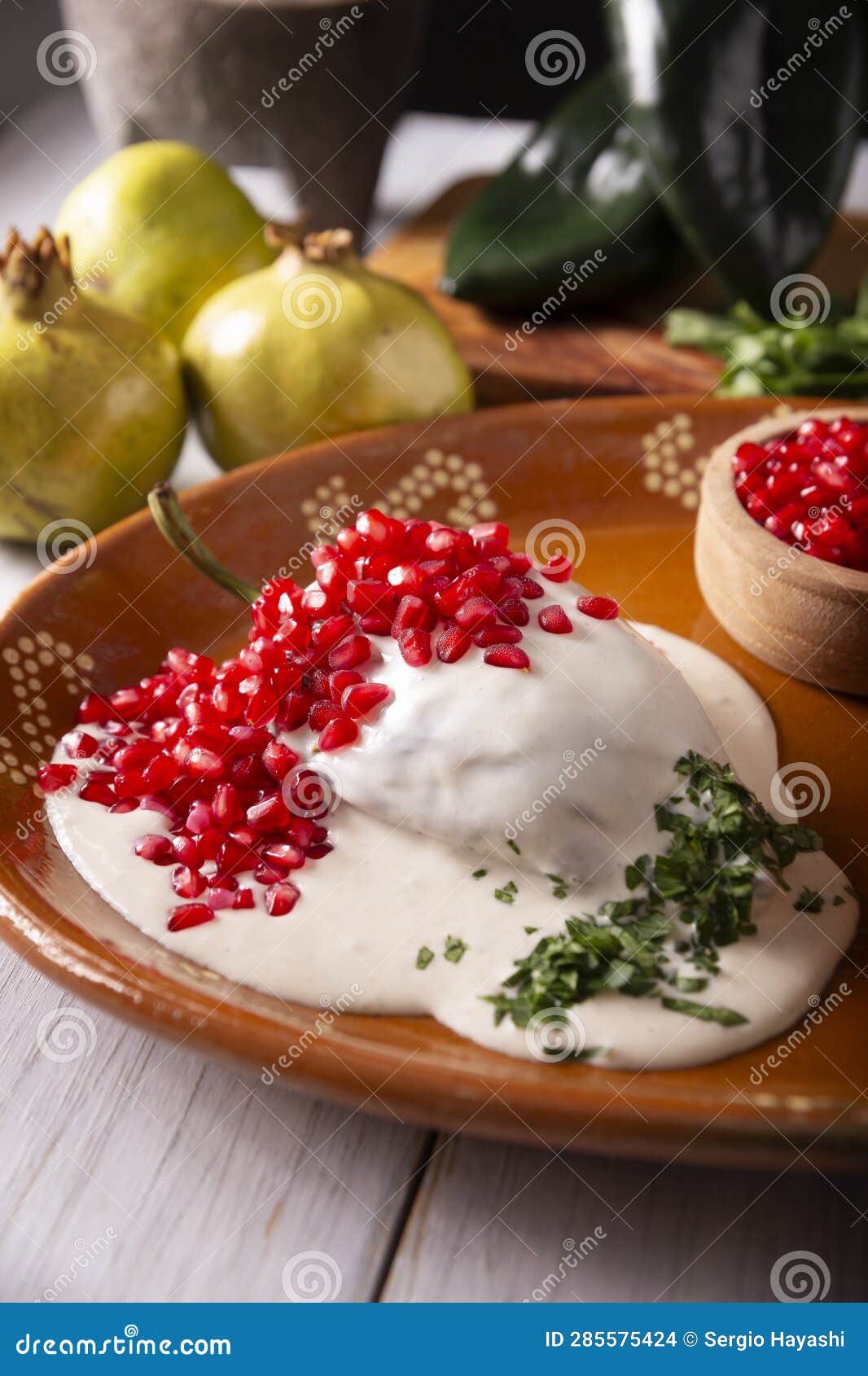 Authentic chile en nogada stock photo. Image of mexican - 285575424
