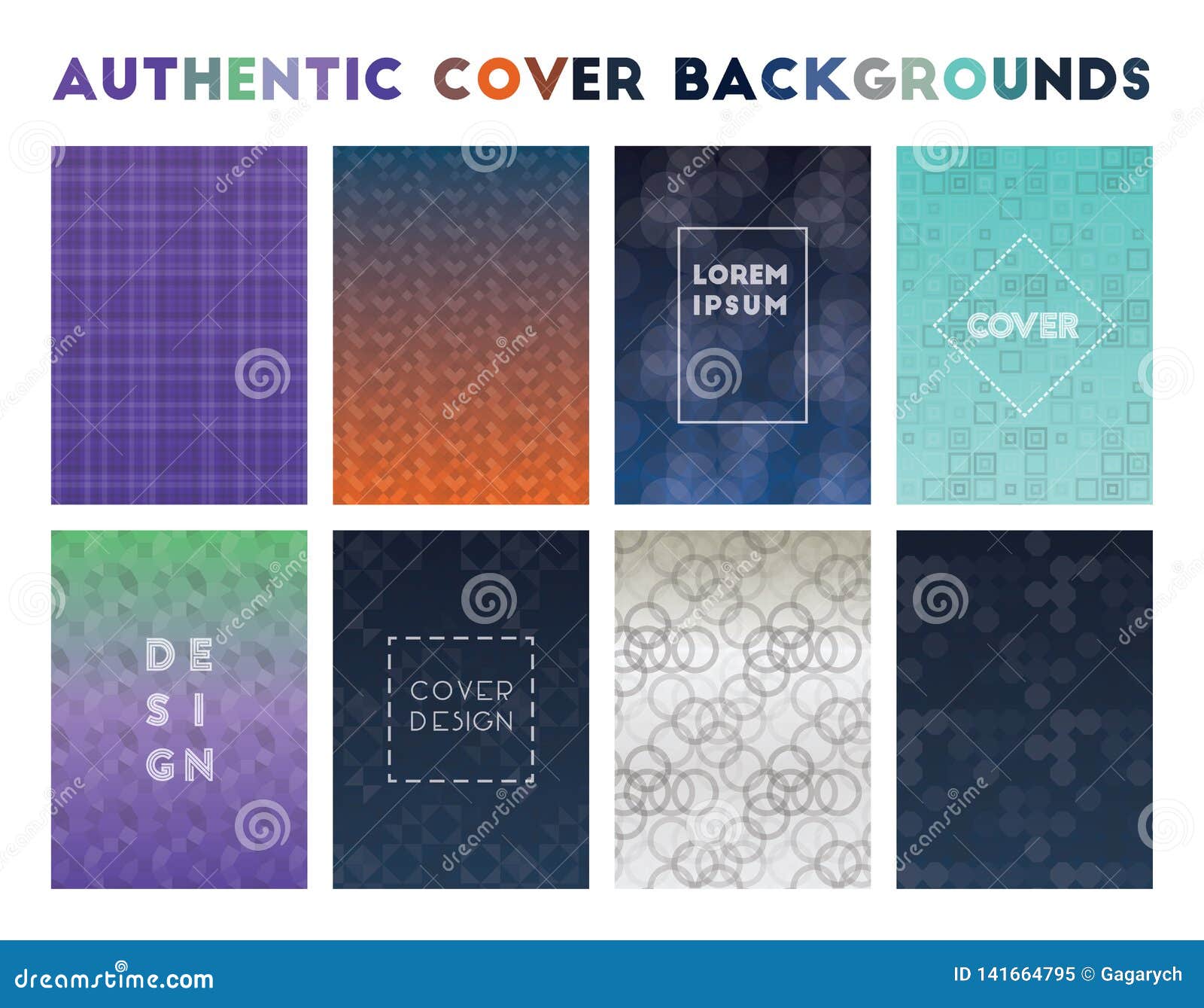 Authentic Cover Page Layouts. Cartoon Vector | CartoonDealer.com #143672983