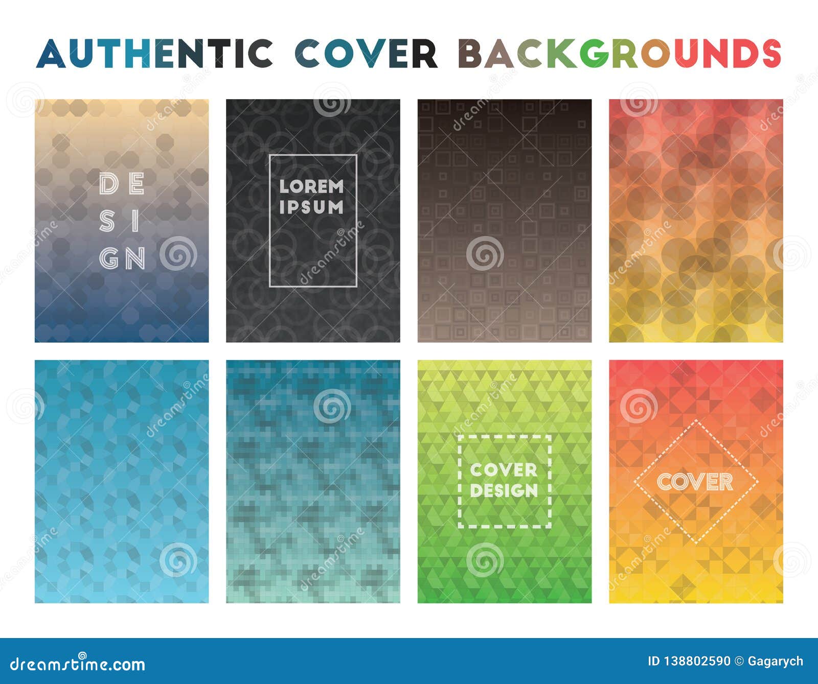 Authentic Cover Page Layouts. Cartoon Vector | CartoonDealer.com #143672983