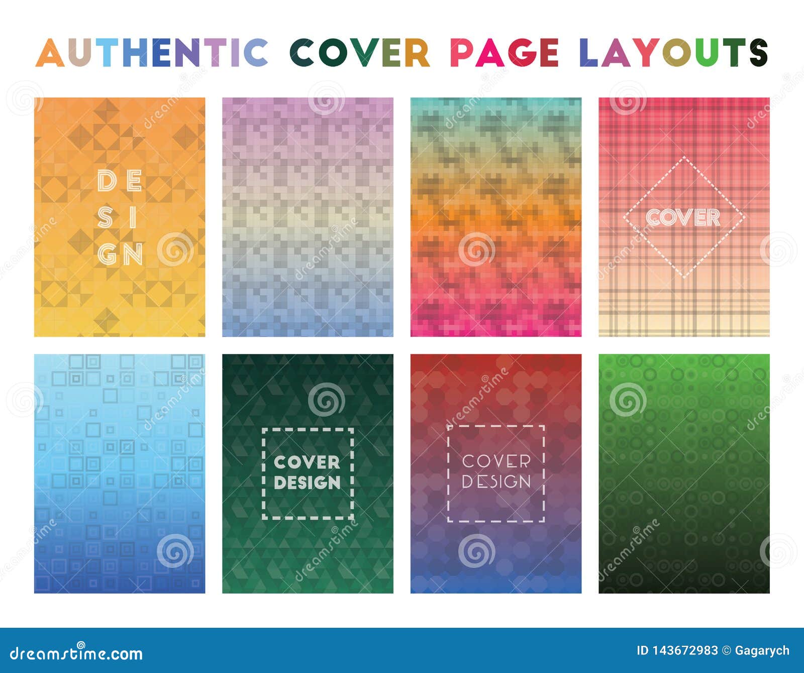 Authentic Cover Page Layouts. Stock Vector - Illustration of authentic ...