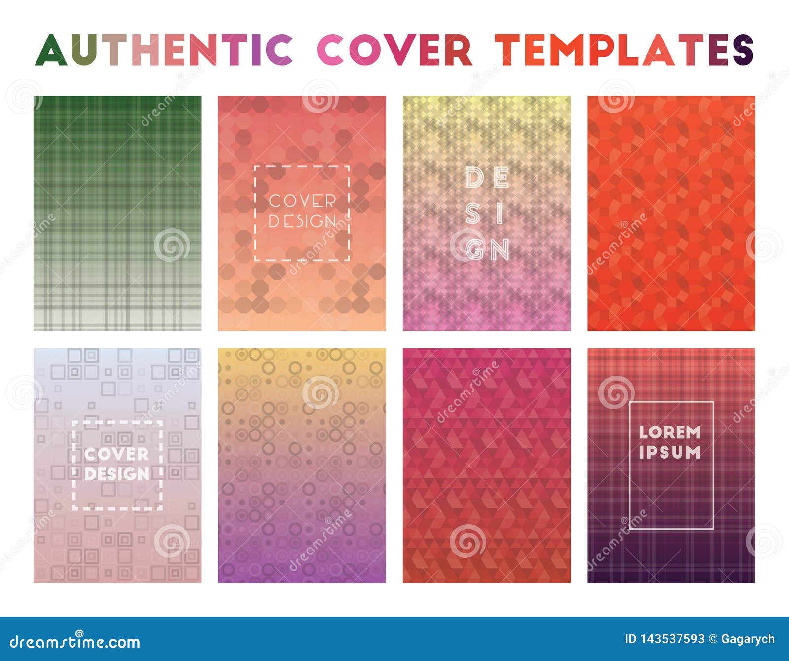 Authentic Cover Page Layouts. Cartoon Vector | CartoonDealer.com #143672983