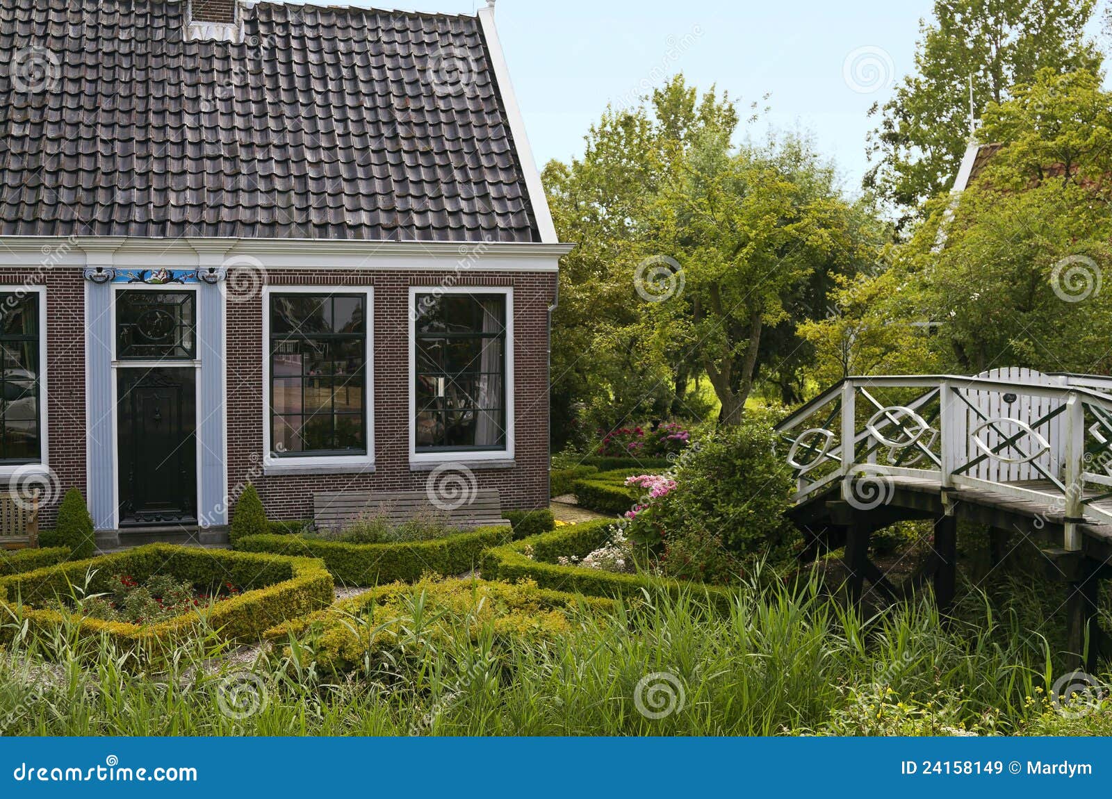 Authentic Dutch house stock image. Image of brick, vacation - 24158149
