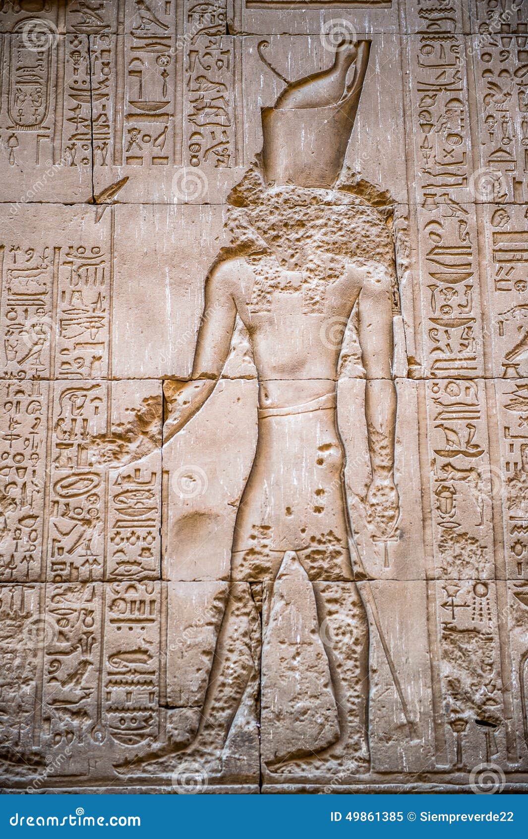 Authentic Egyptian Hieroglyphs. Stock Illustration - Illustration of ...