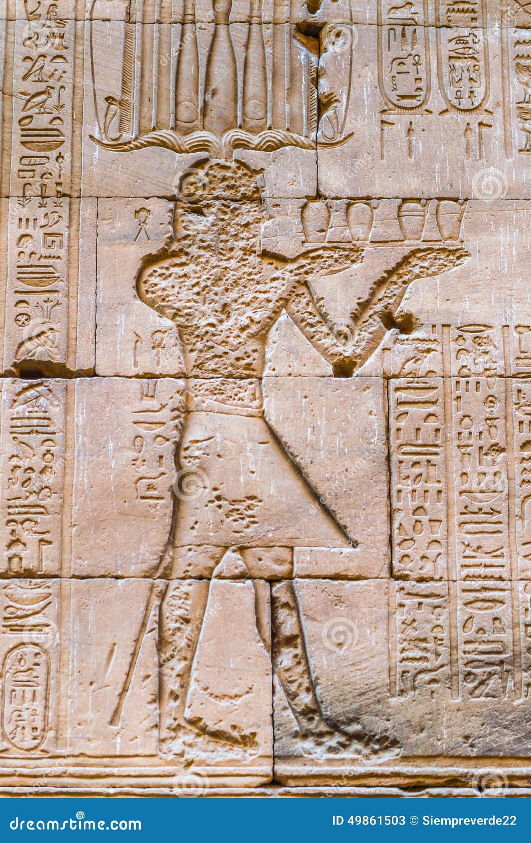 Authentic Egyptian Hieroglyphs. Stock Illustration - Illustration of ...