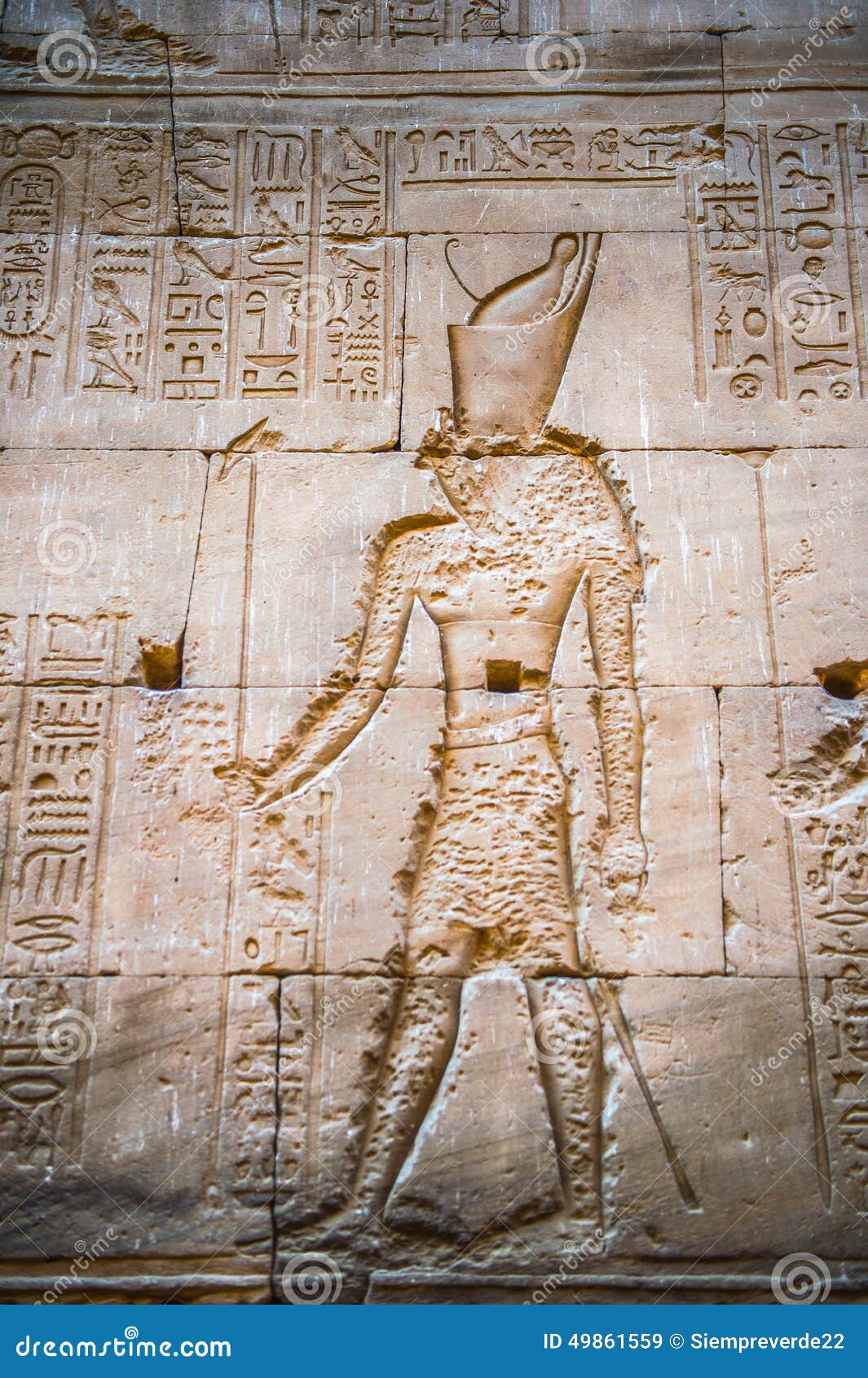 Authentic Egyptian Hieroglyphs. Stock Illustration - Illustration of ...