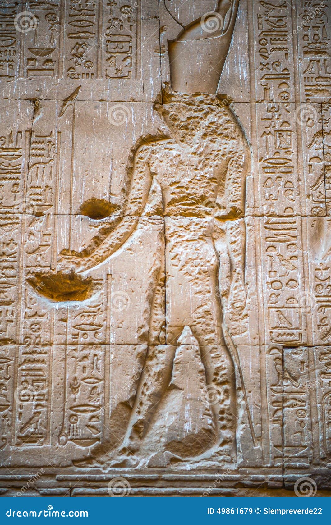 Authentic Egyptian Hieroglyphs. Stock Image - Image of pyramid, column ...