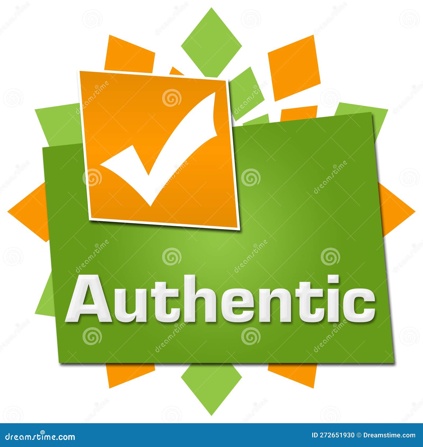 Authentic Green Orange Circular Squares Symbol Stock Illustration ...