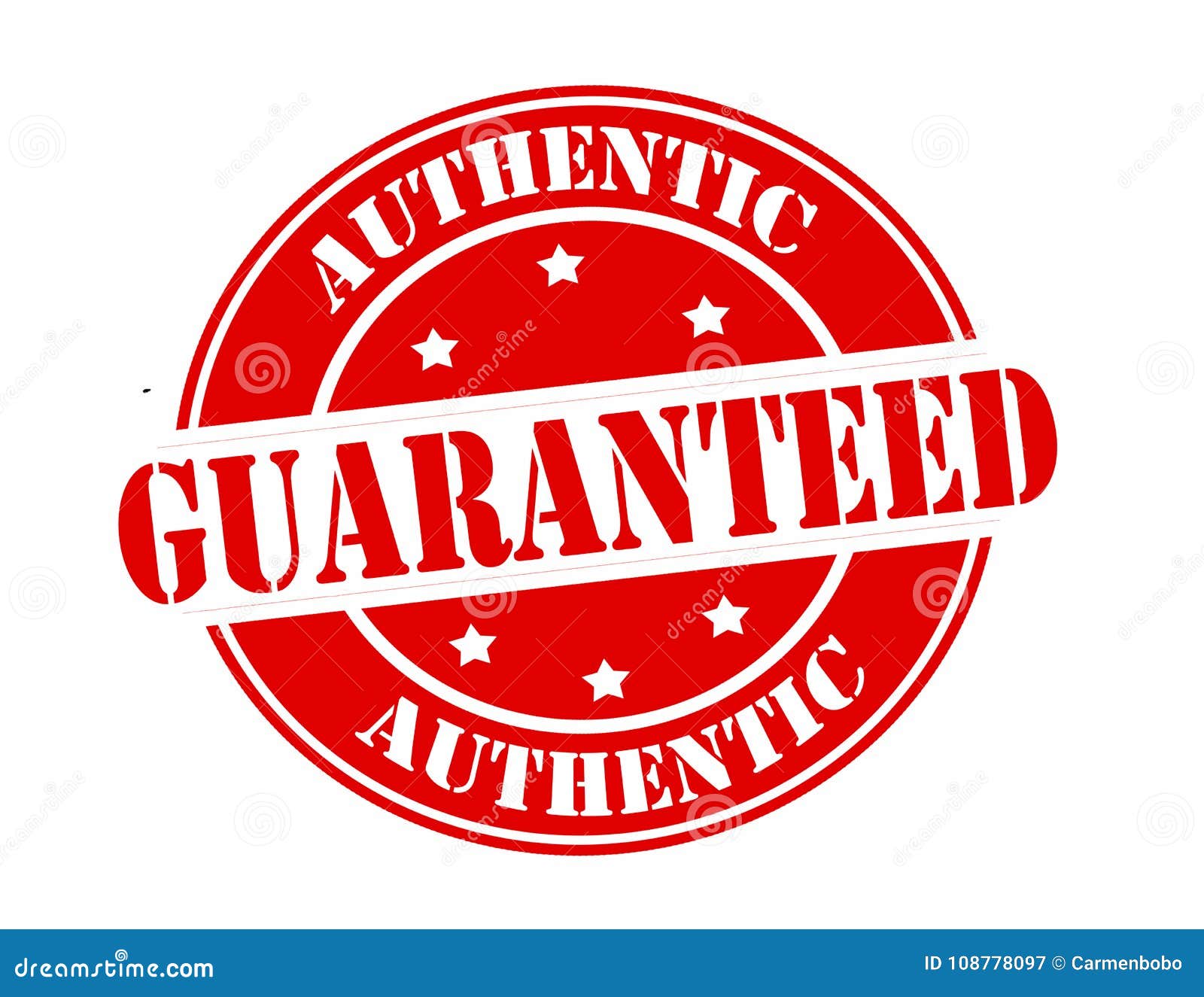 Authentic guaranteed stock illustration. Illustration of warranted ...