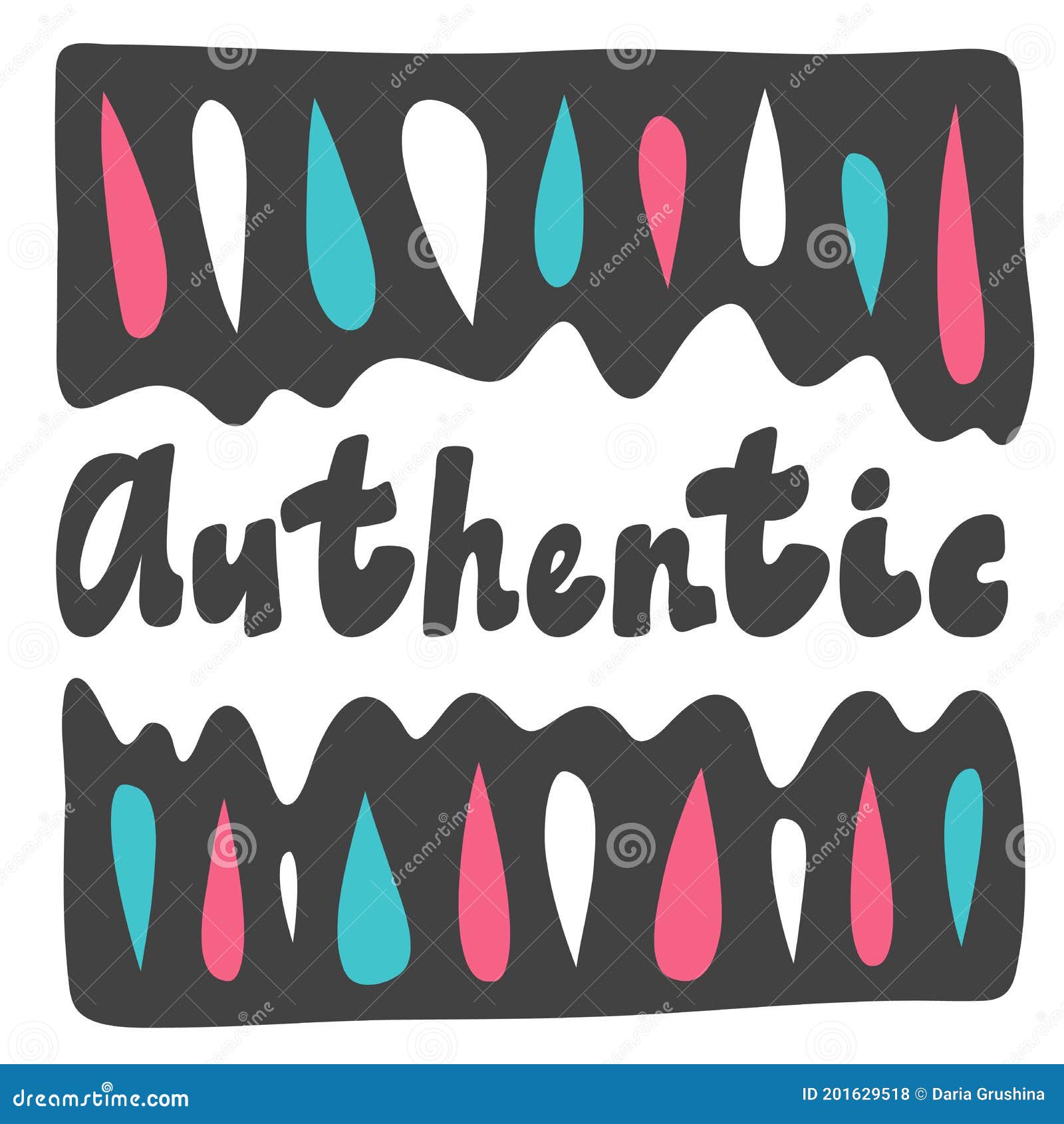 Authentic Hand Drawn Logo Stamp. Lettering Logo for Social Media ...