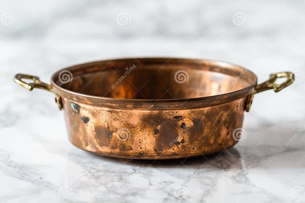 Authentic Handmade Turkish Copper Pan Stock Image - Image of cookware ...