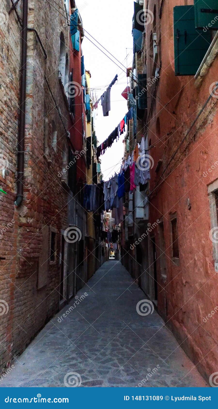 Authentic House and Colourful Washing Hanging in the Backstreets of ...