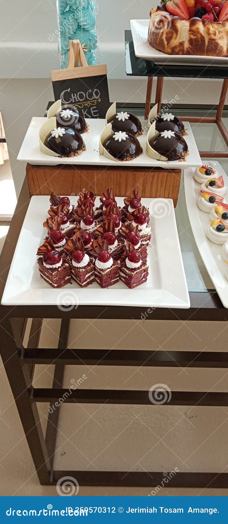 Authentic Images of Beautiful Mini Cakes and Chocolate. Stock Photo ...