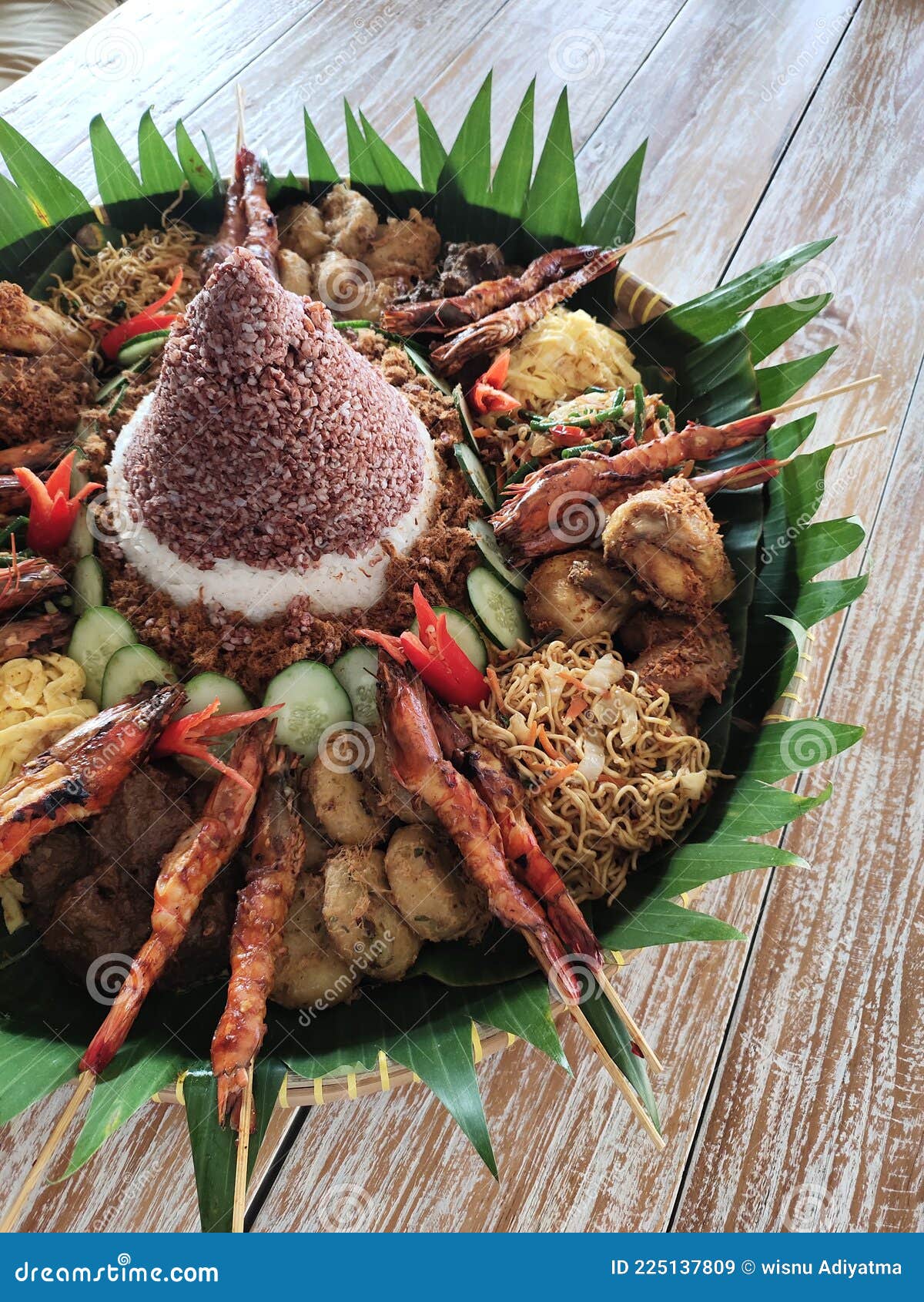 Authentic Indonesian Tumpeng for Celebration Stock Image - Image of ...