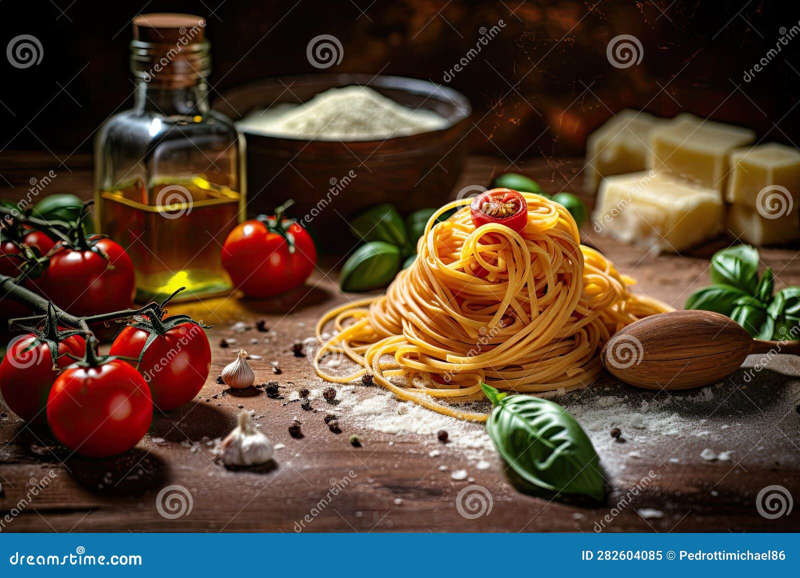 Authentic Italian Pasta stock illustration. Illustration of italian ...