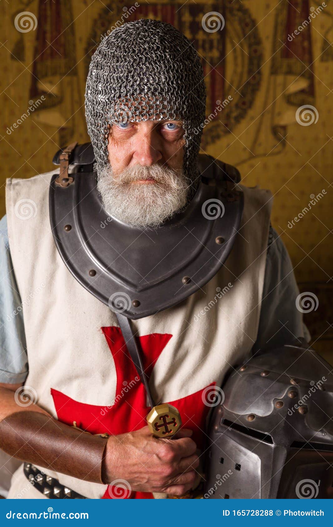 Authentic knight stock photo. Image of armoured, portrait - 165728288
