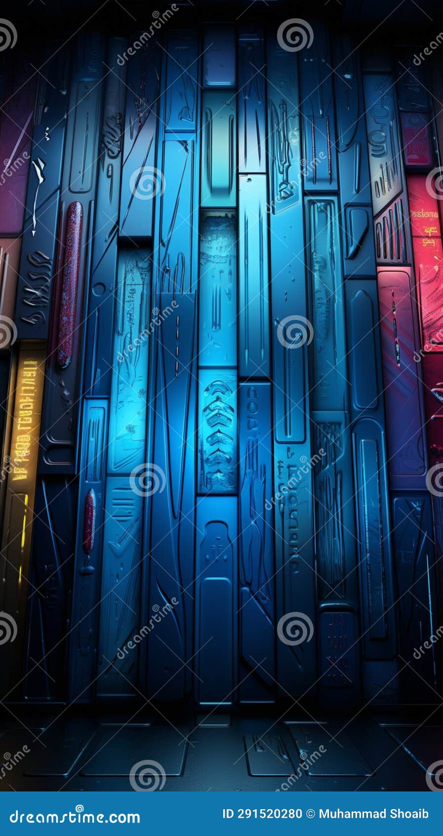 Authentic Light Display Background Showcases Realistic Neon Lights ...