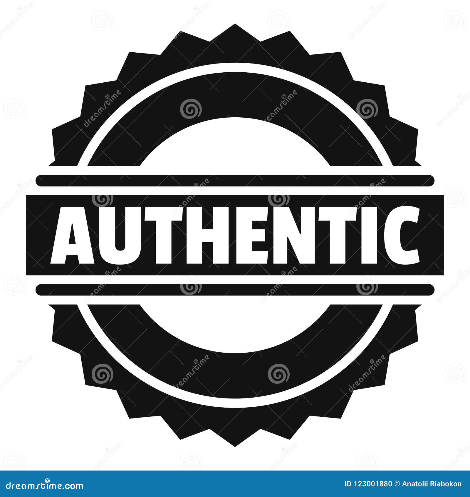 Authentic Logo, Simple Style. Stock Illustration - Illustration of ...