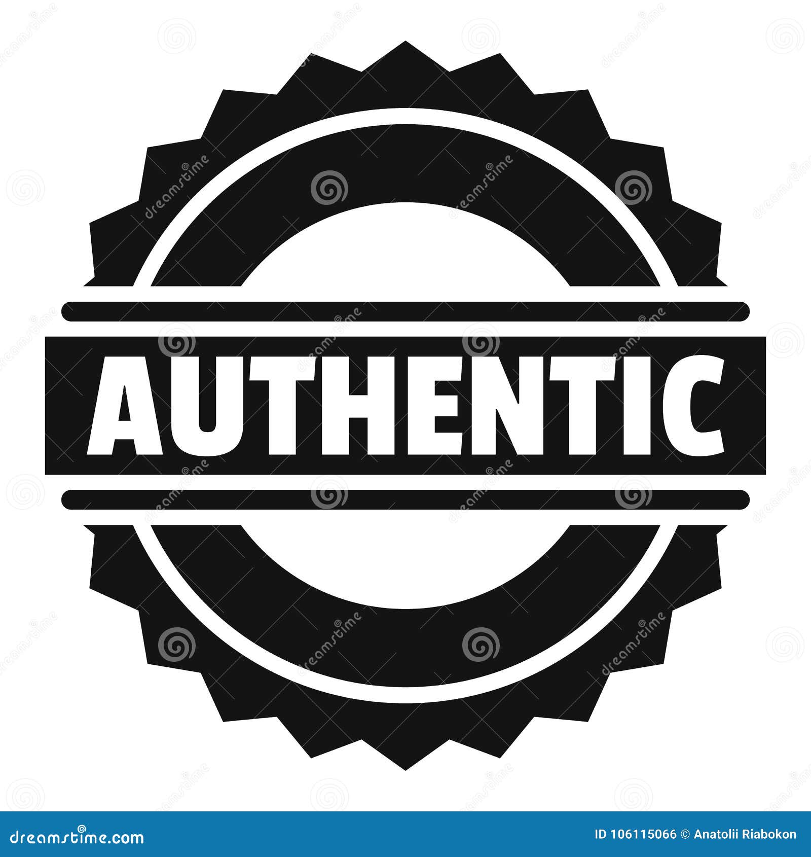 Authentic Logo, Simple Style. Stock Vector - Illustration of right ...