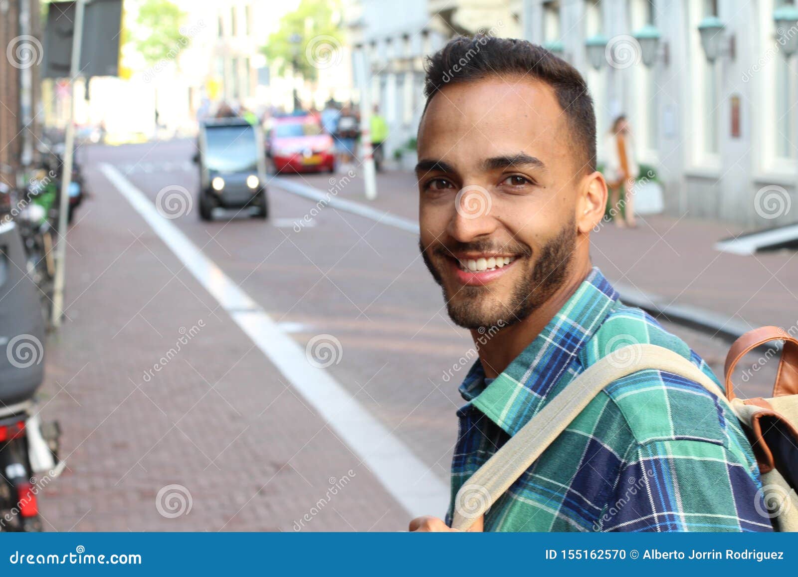 Authentic Looking Latino Man Outdoors Stock Photo - Image of cute ...
