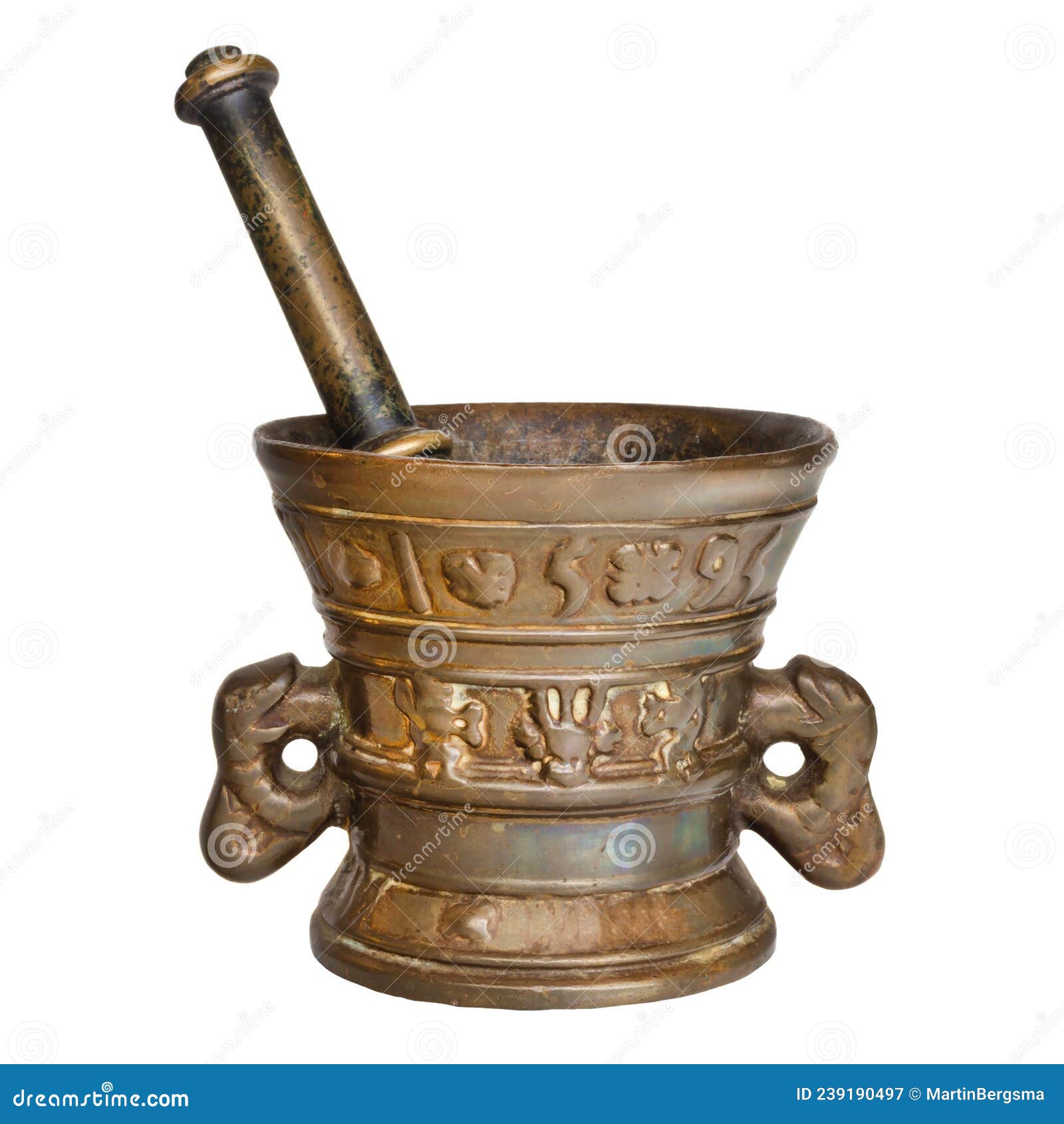 Authentic Medieval Rusted Ancient Mortar Stock Image - Image of object ...