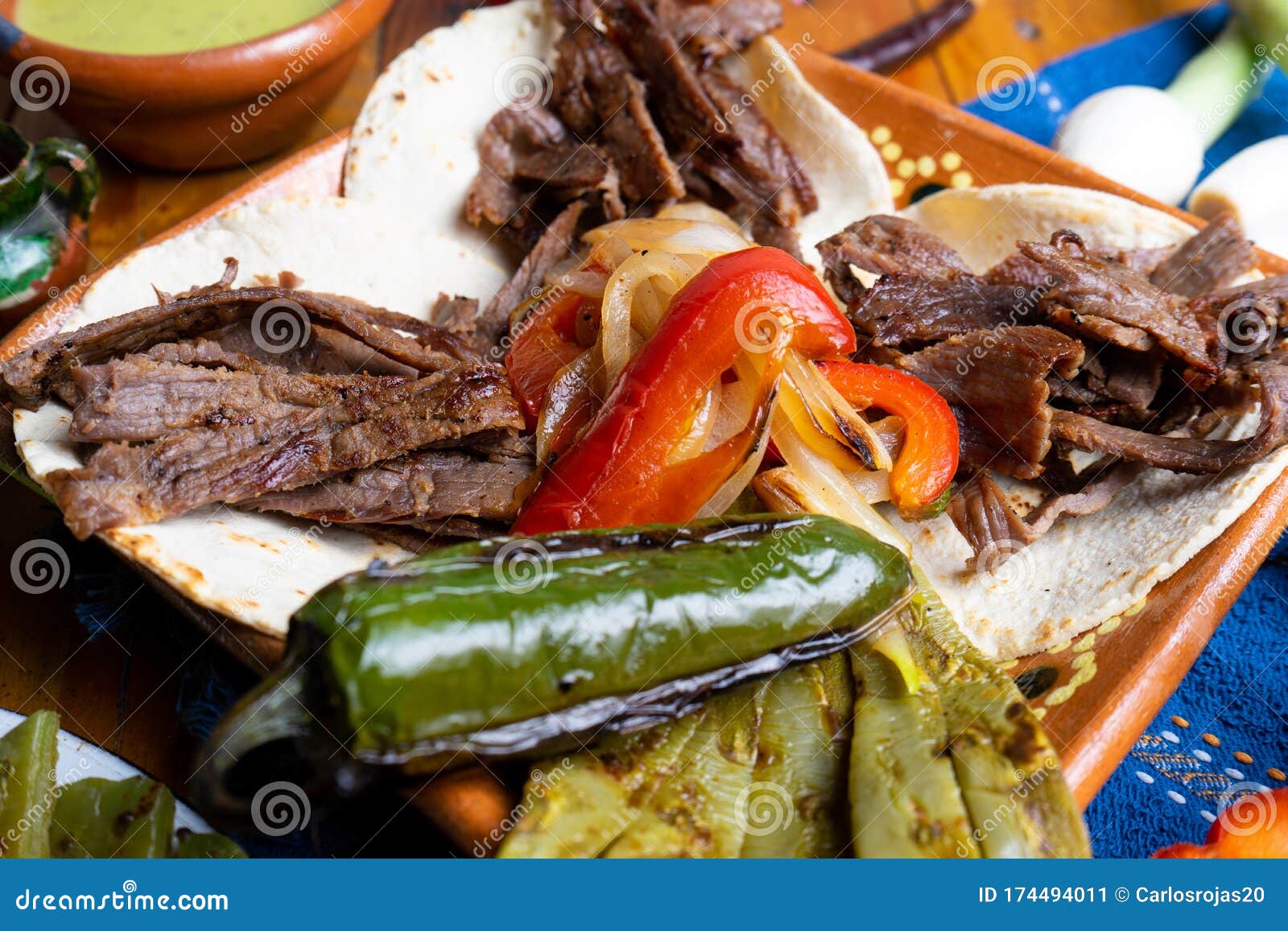 Mexican dried beef stock image. Image of dinner, grill - 174494011